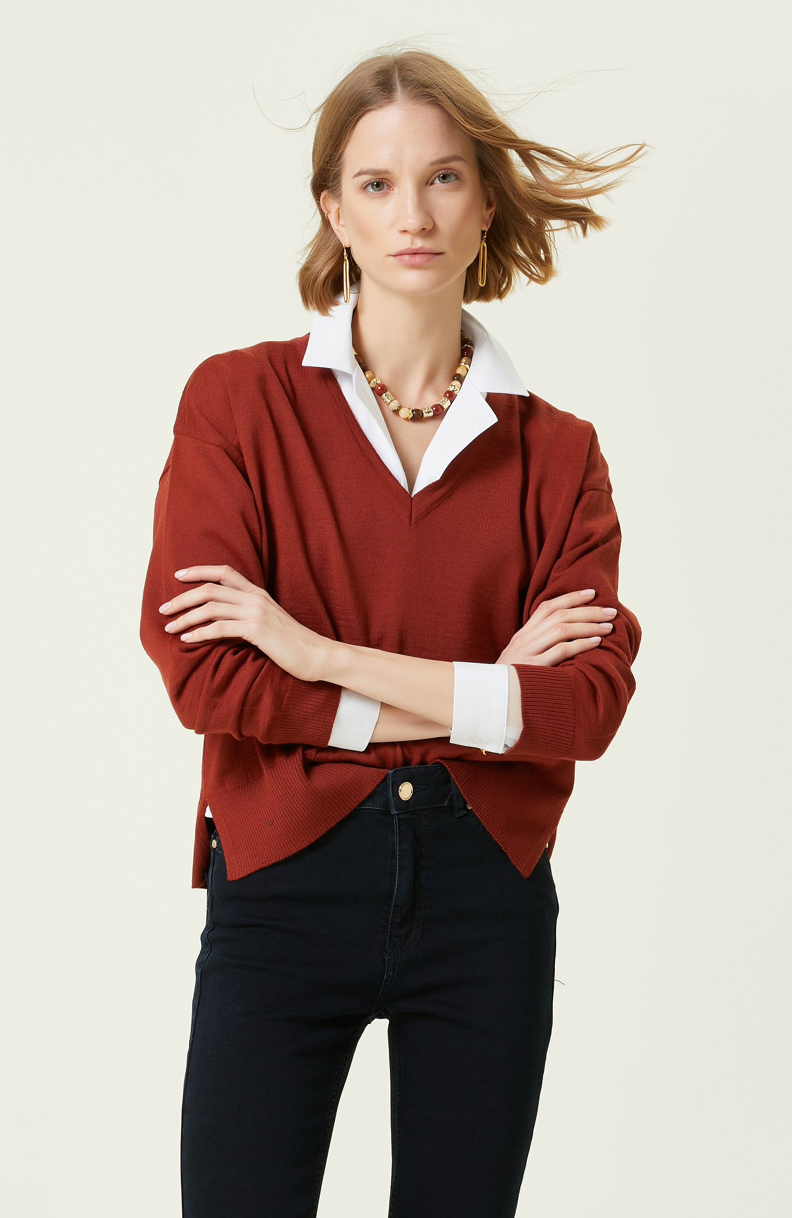 Basic Fit Kiremit Yün Kazak