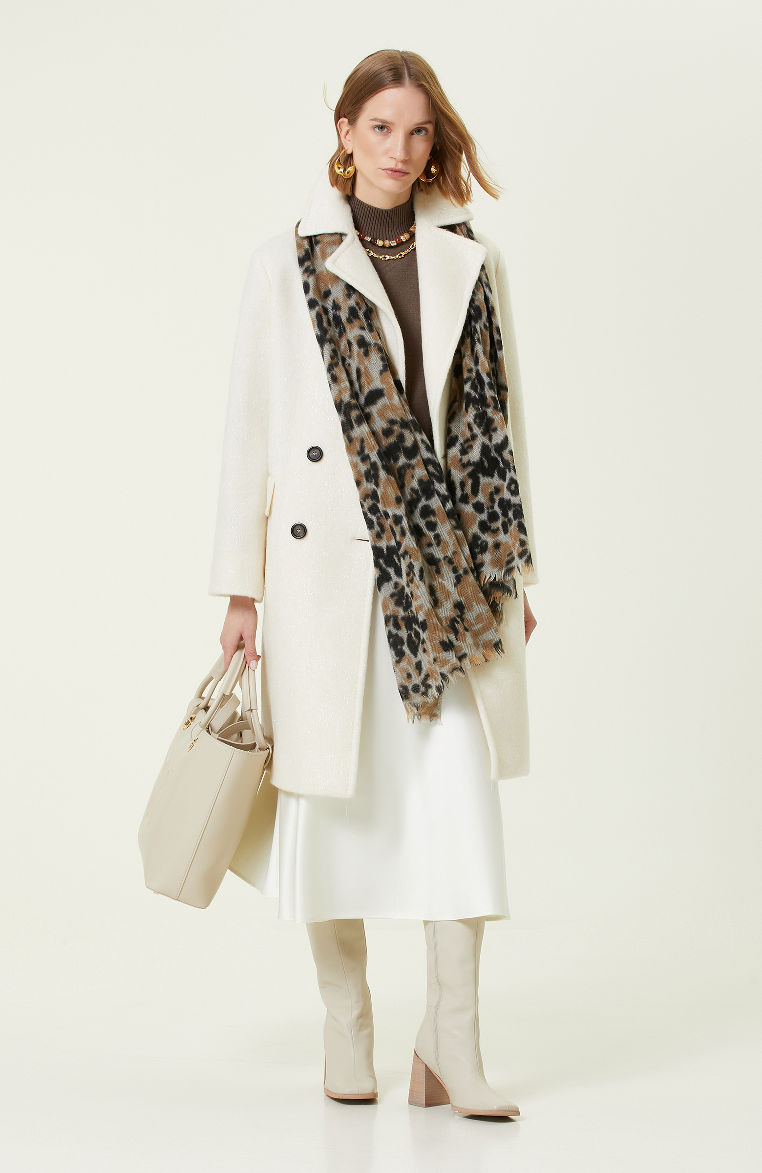 Regular Fit Ekru Manto Regular Fit Ekru Manto