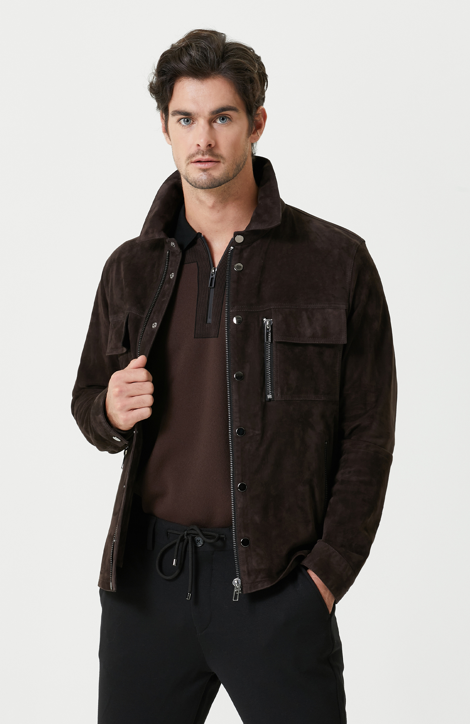 Kahverengi Deri Gömlek