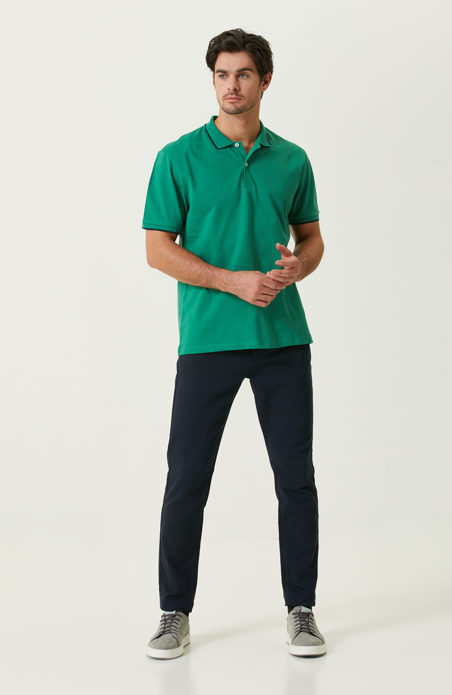 Slim Fit Lacivert Casual Pantolon