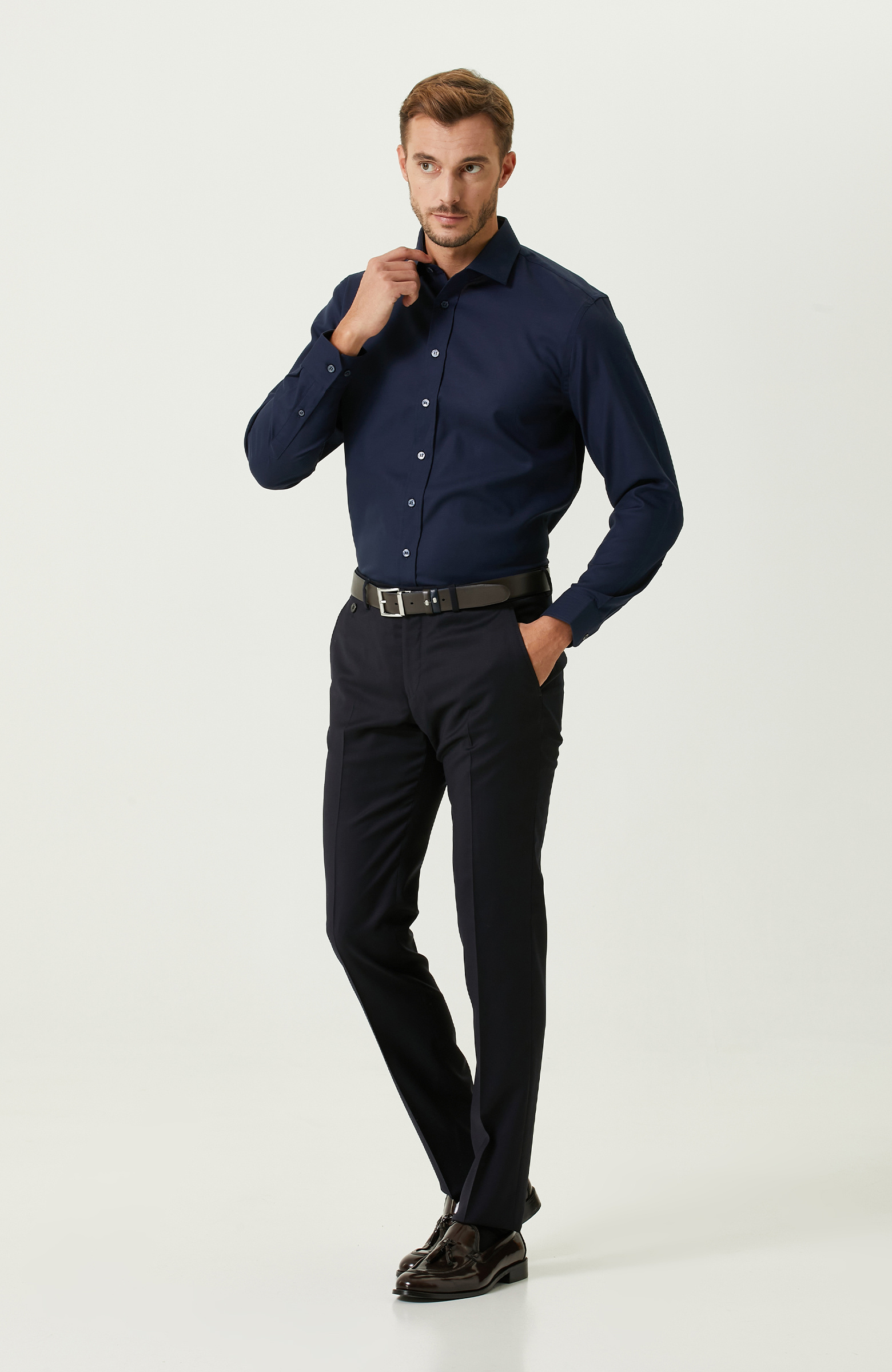Slim Fit Lacivert Pantolon