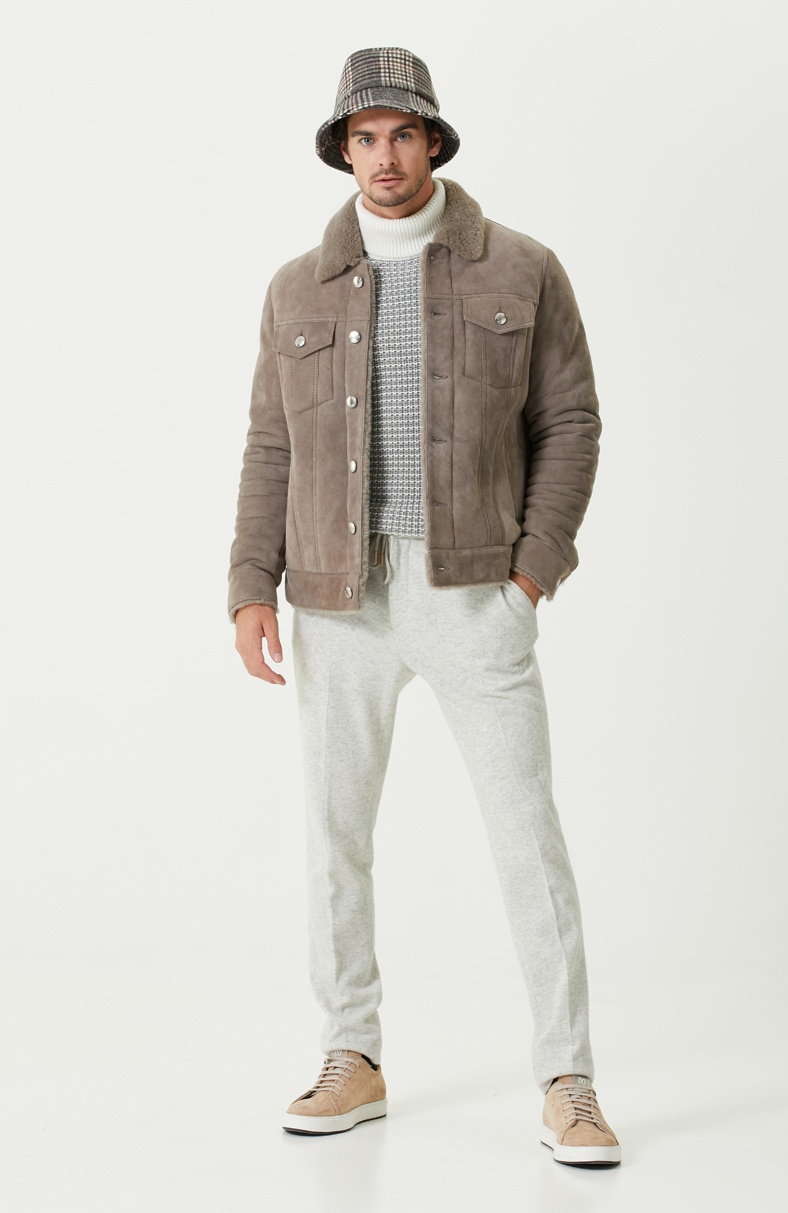 Jogger Fit Gri Melanj Yün Pantolon Jogger Fit Gri Melanj Yün Pantolon