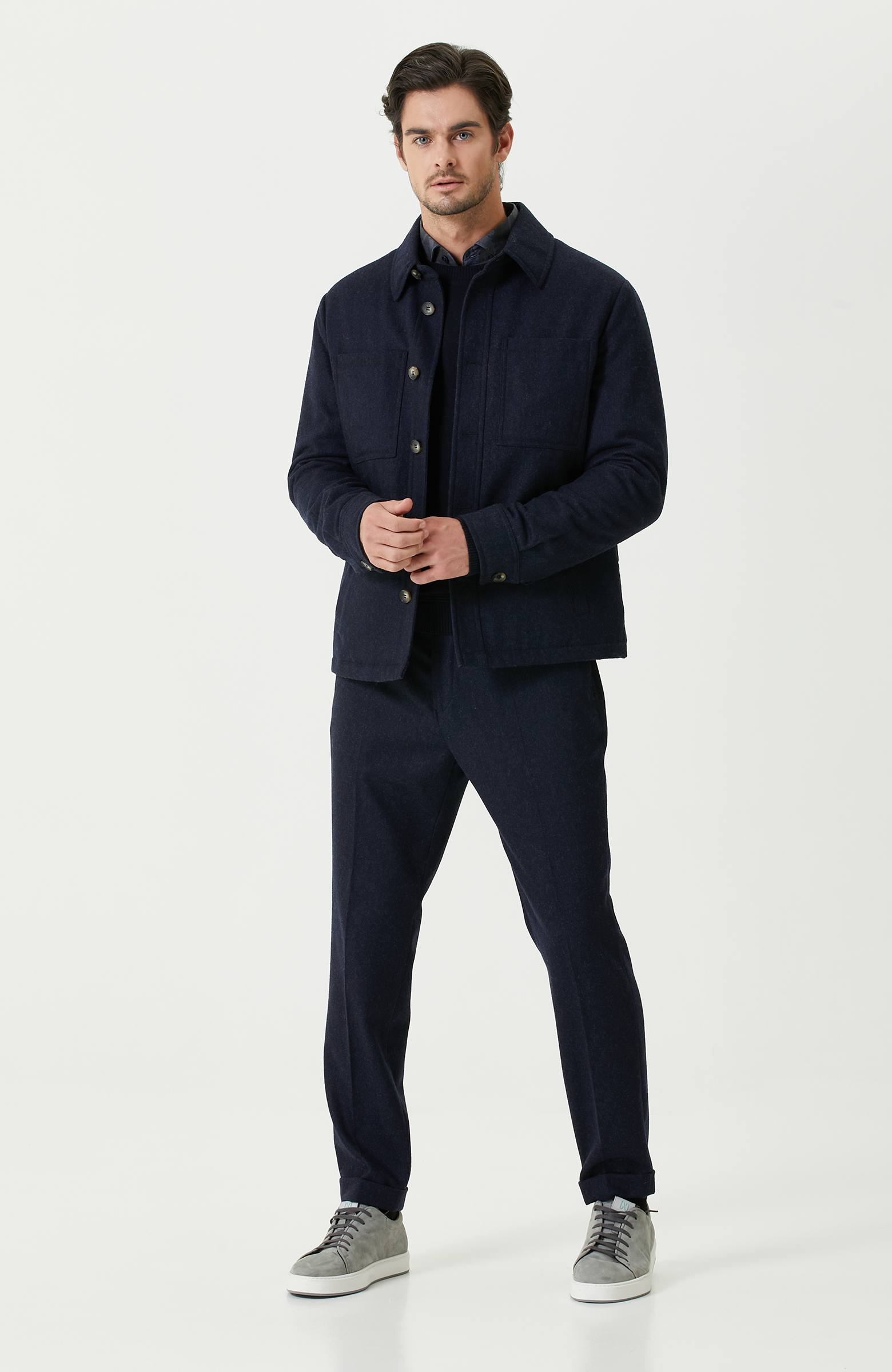 Jogger Fit Lacivert Yün Pantolon Jogger Fit Lacivert Yün Pantolon