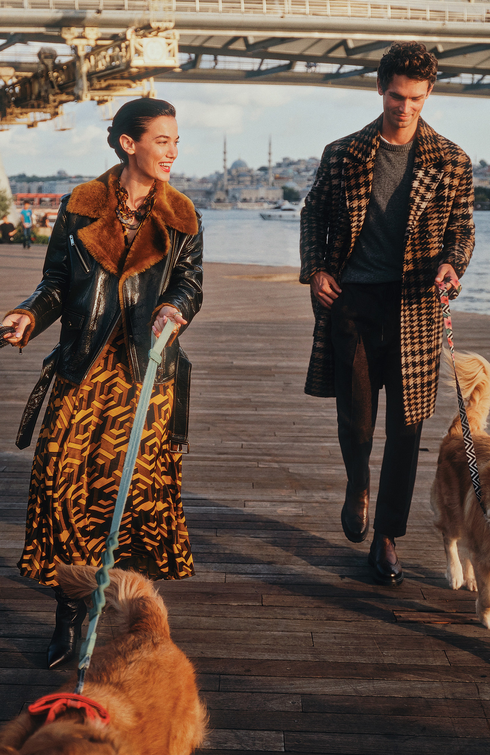 Siyah Sarı Uzun Boy Elbise