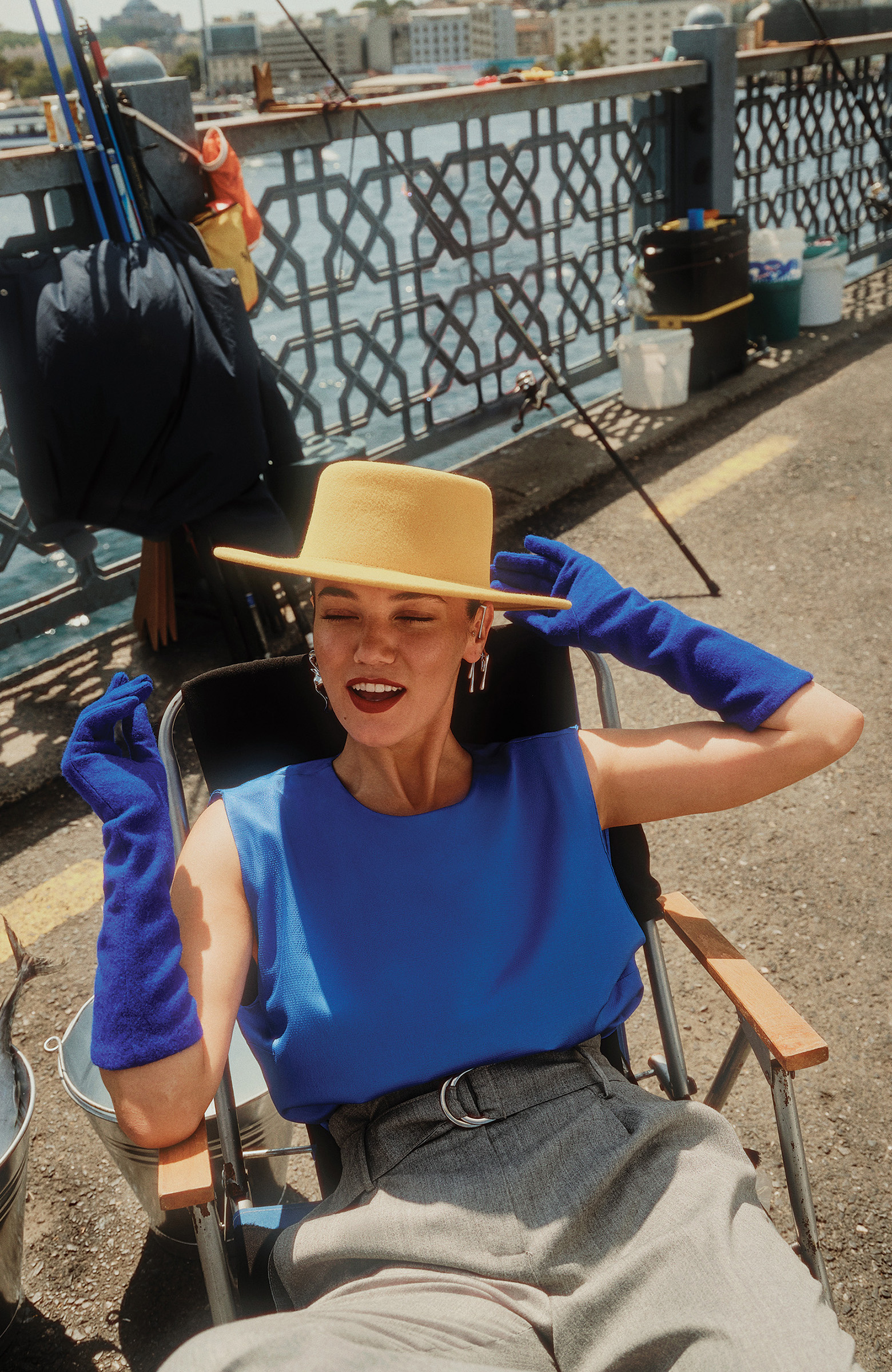 Açık Gri Yün Pantolon