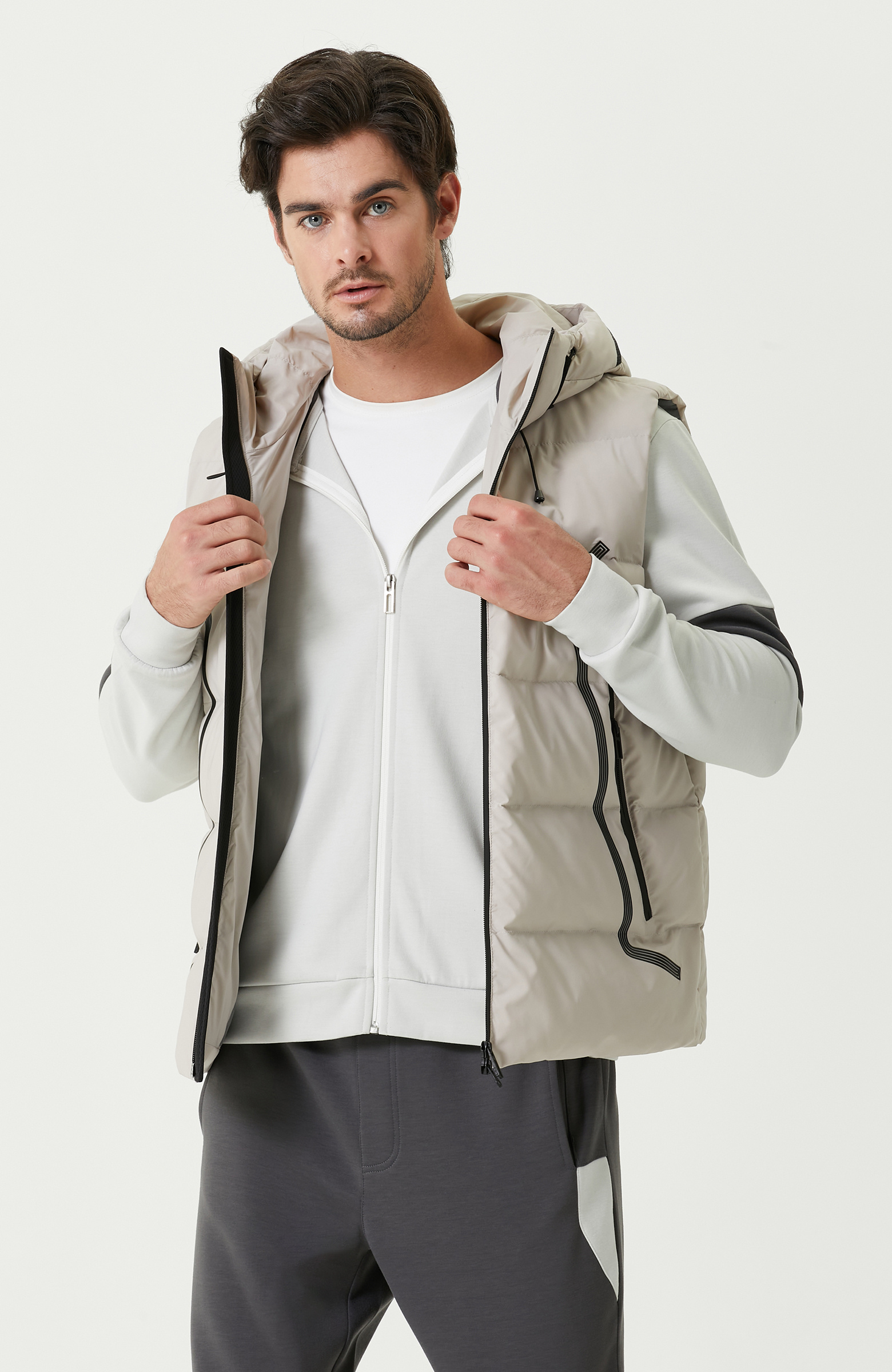 N-Tech Gri Casual Yelek