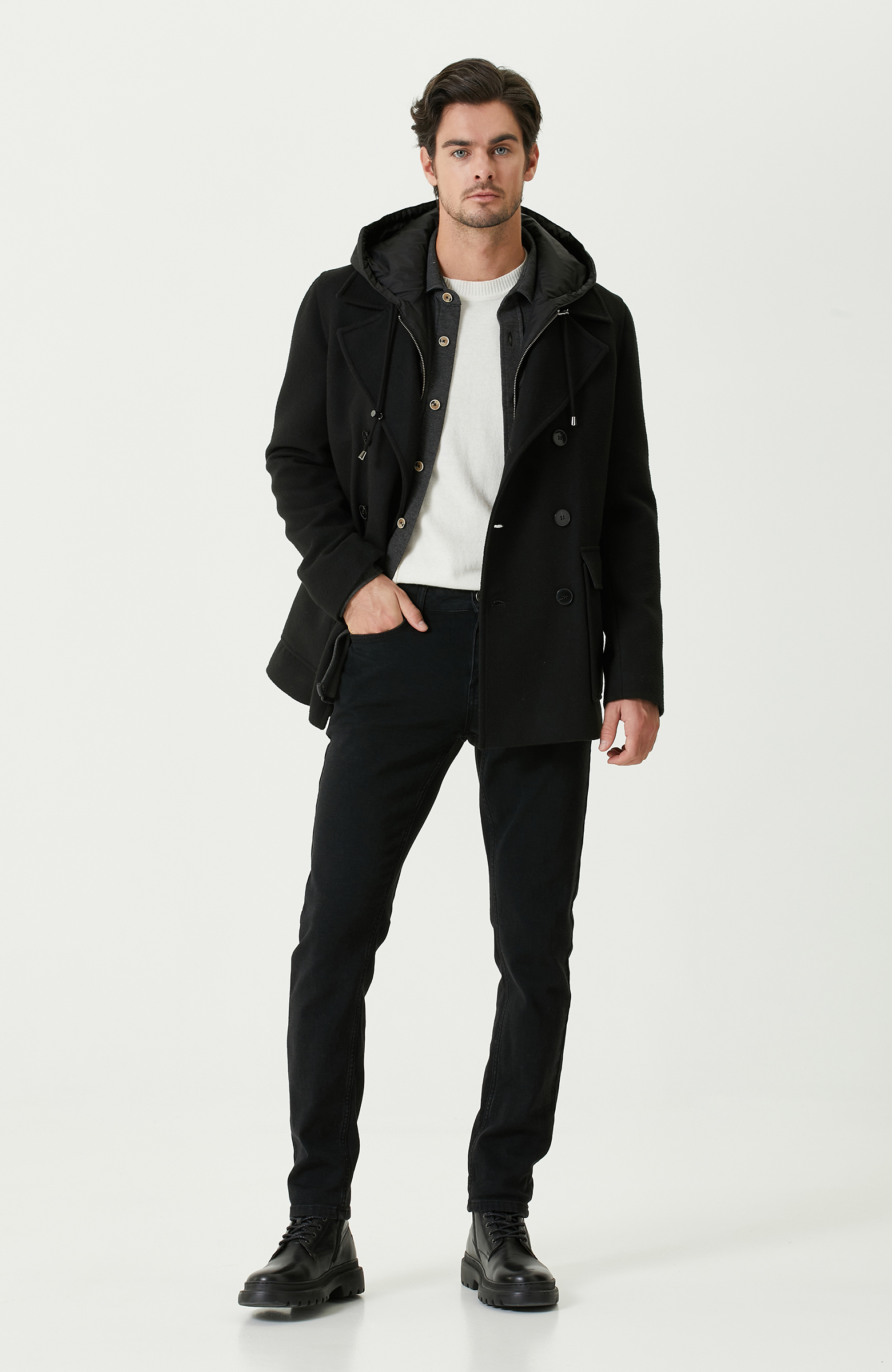 Slim Fit Siyah Denim Pantolon