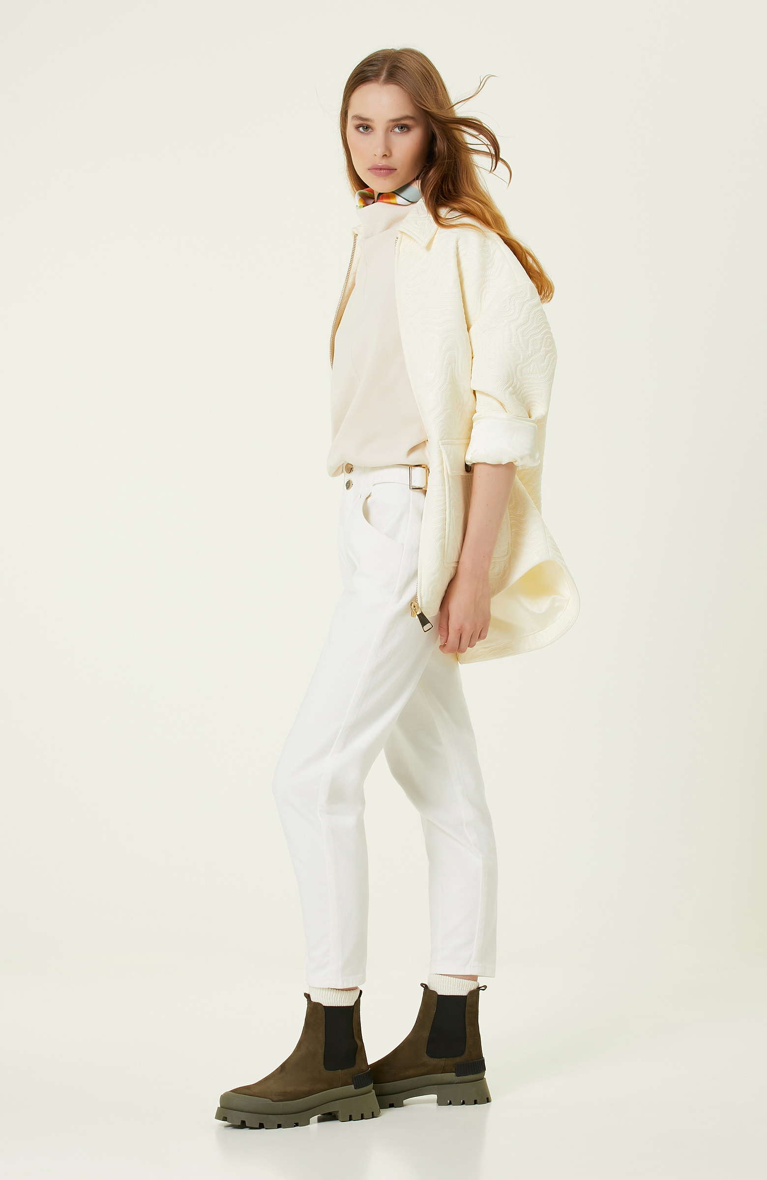 Basic Fit Beyaz Jean Pantolon Basic Fit Beyaz Jean Pantolon