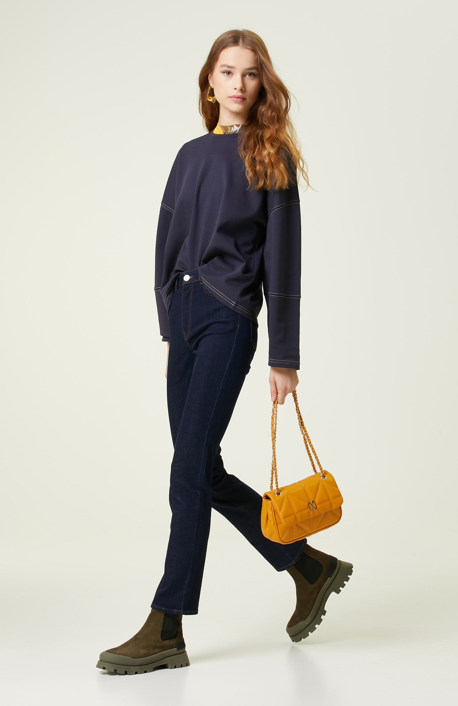 Basic Fit Lacivert Denim Pantolon