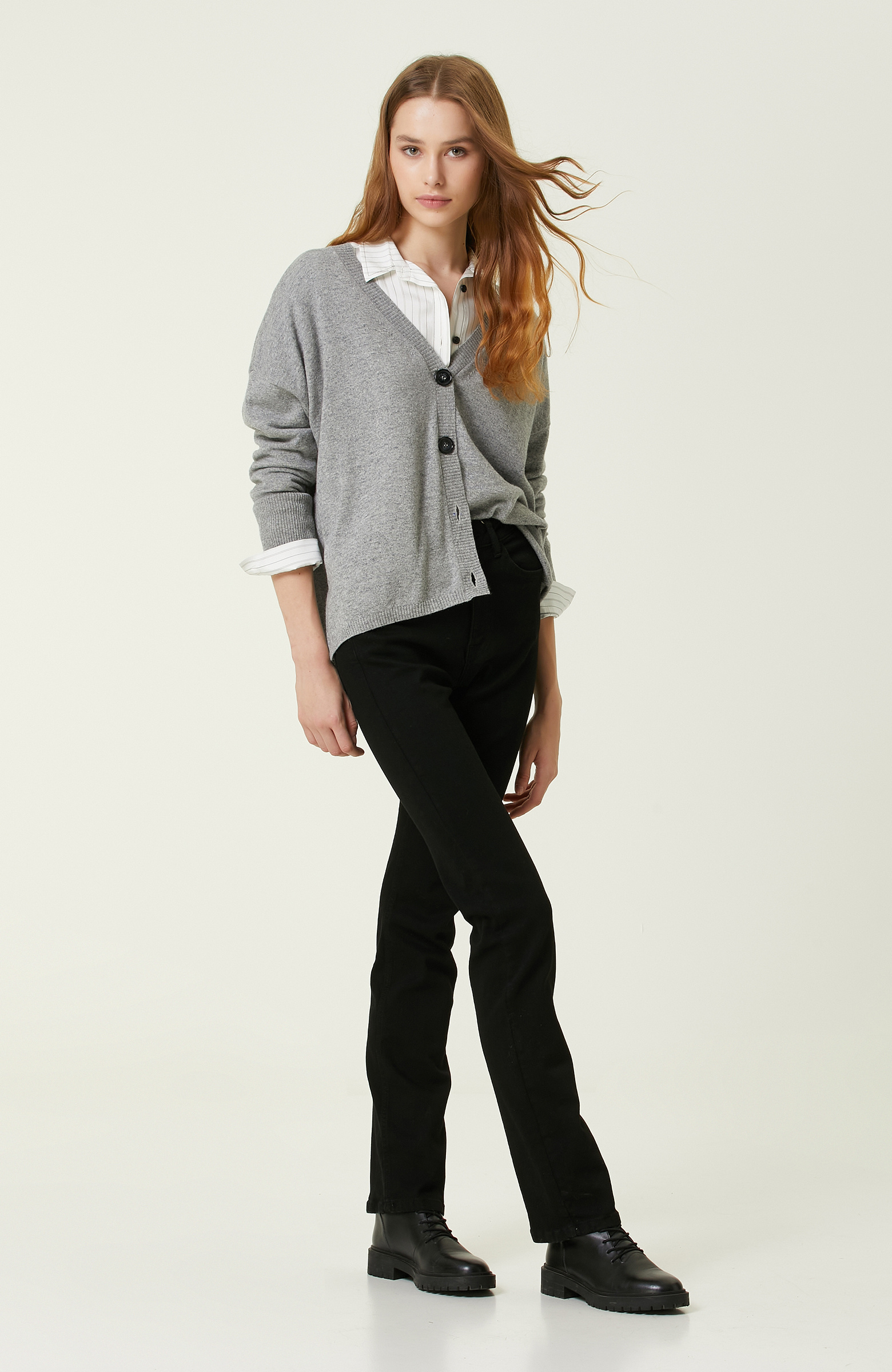 Basic Fit Siyah Denim Pantolon Basic Fit Siyah Denim Pantolon