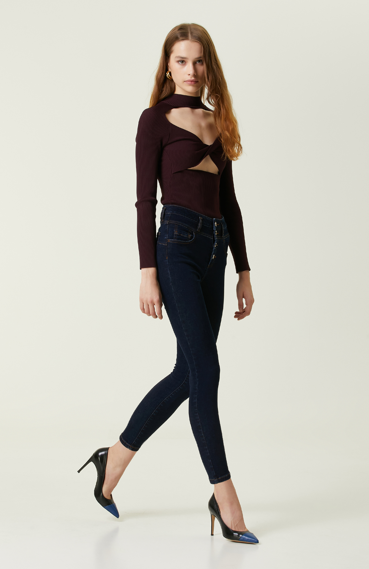 Basic Fit Lacivert Denim Pantolon