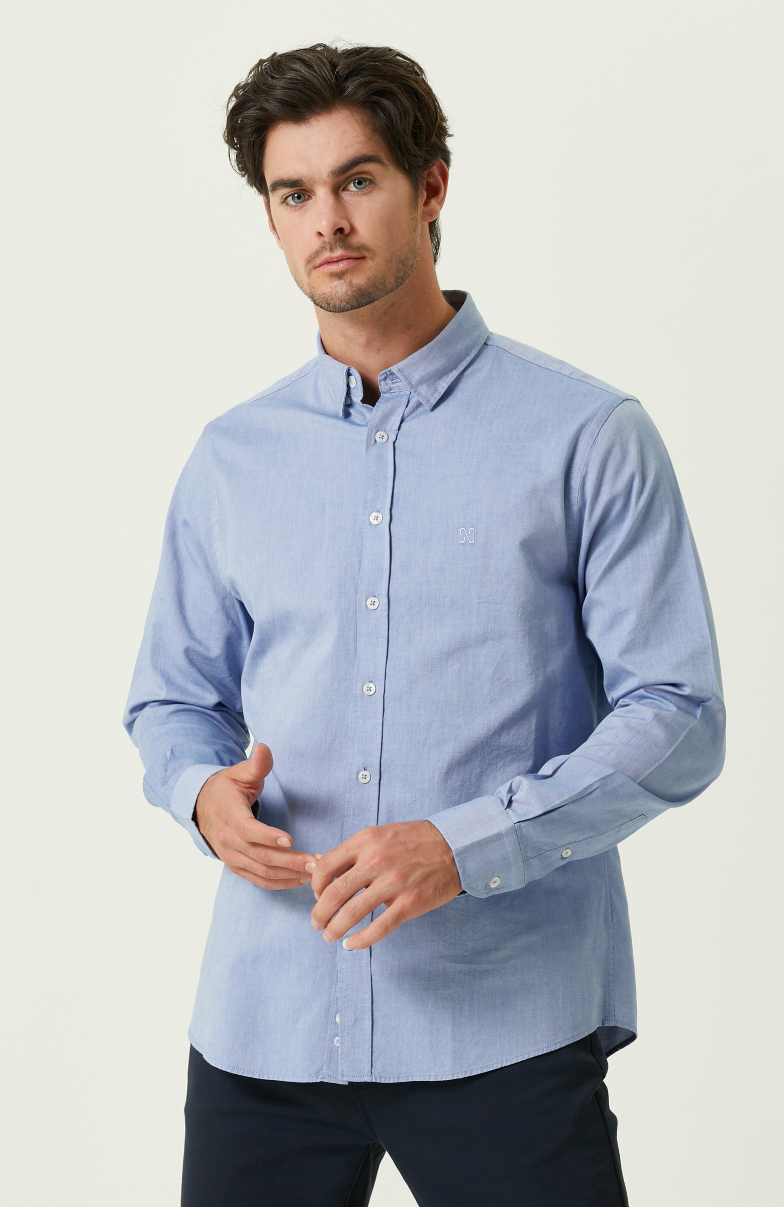 Comfort Fit Mavi Gömlek