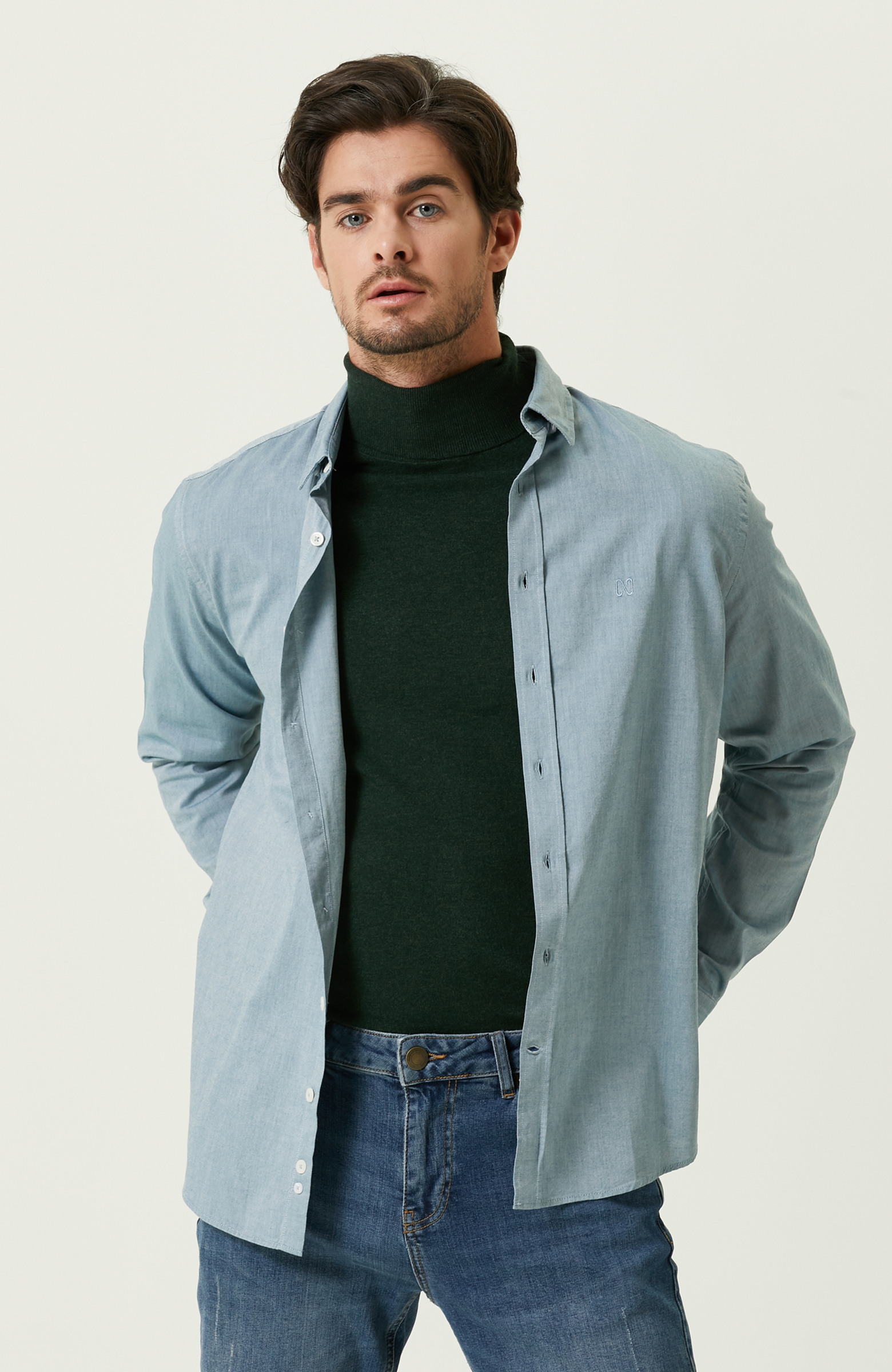 Comfort Fit Yeşil Gömlek Comfort Fit Yeşil Gömlek