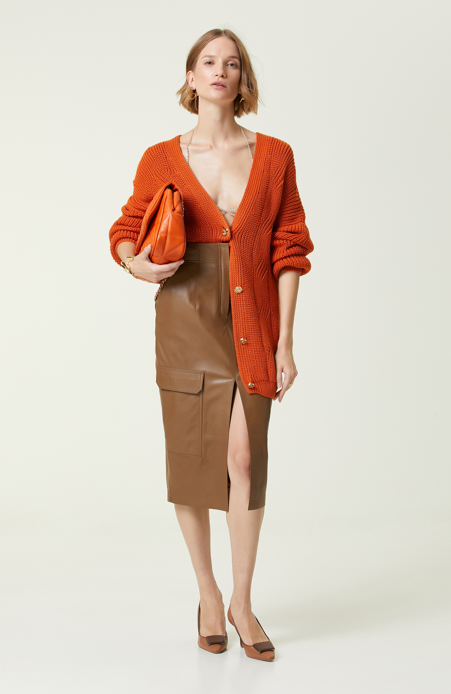 Kahverengi Deri Etek