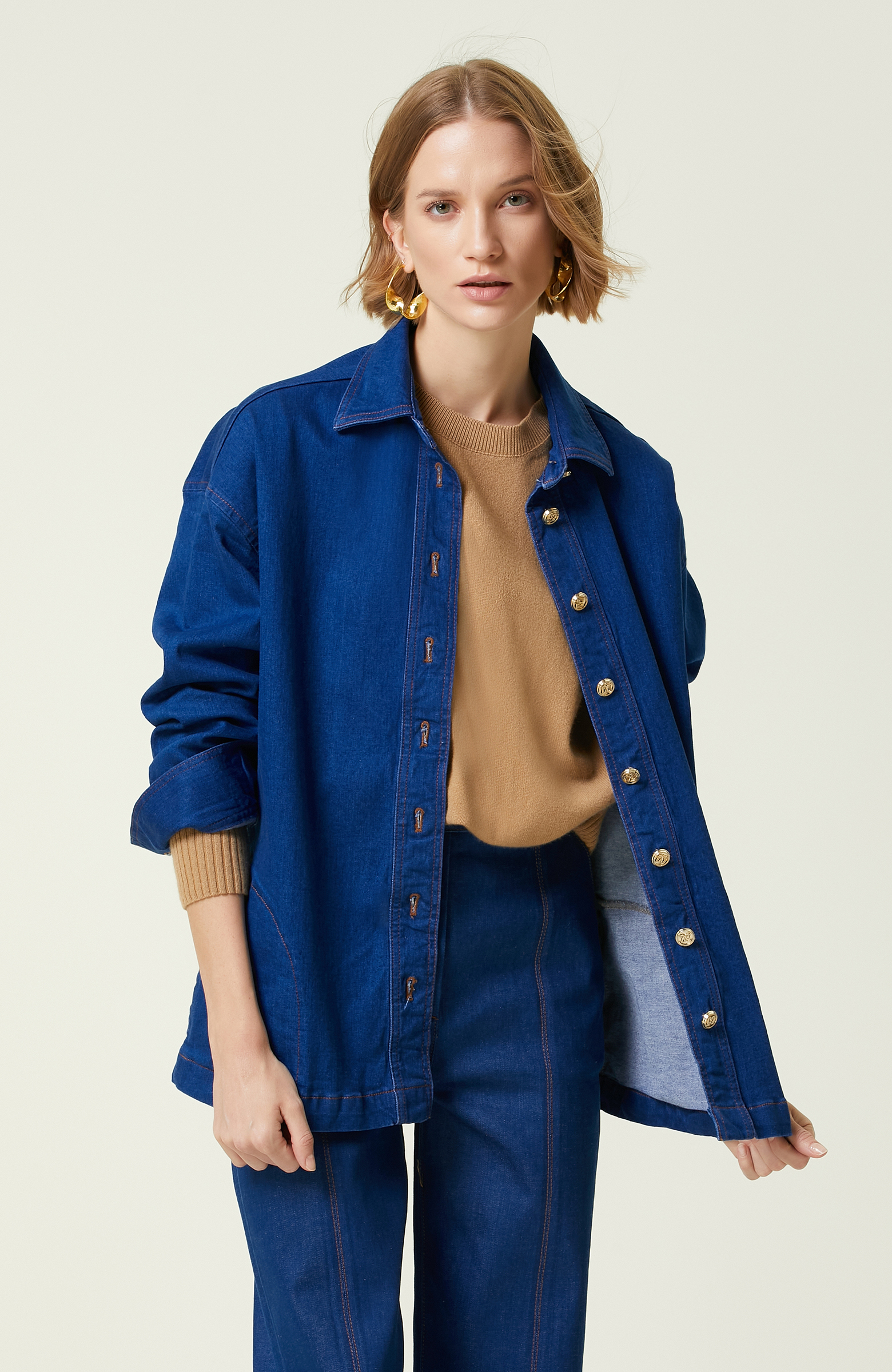 Basic Fit Mavi Dış Gömlek Basic Fit Mavi Dış Gömlek