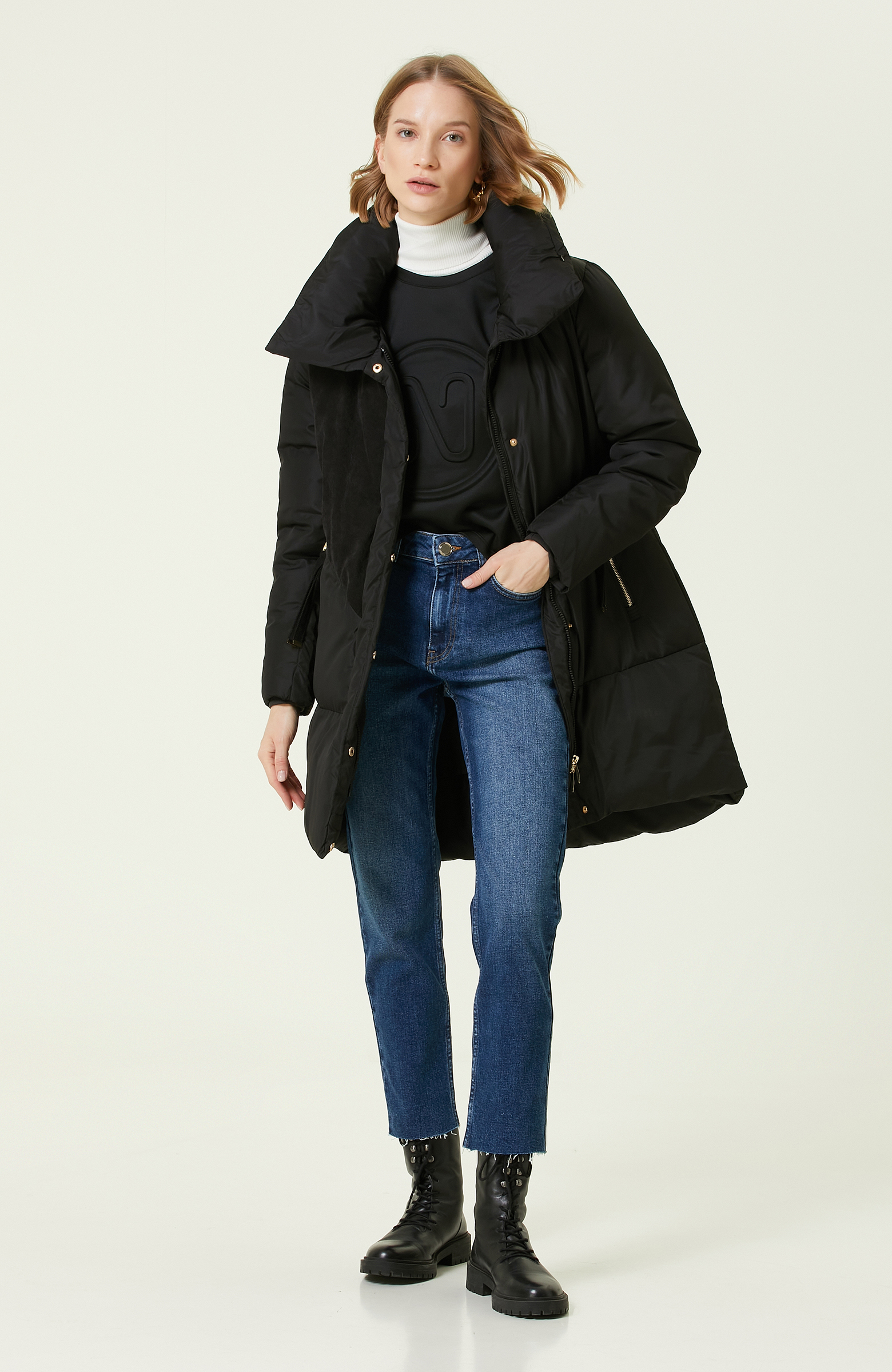Basic Fit Lacivert Denim Pantolon Basic Fit Lacivert Denim Pantolon