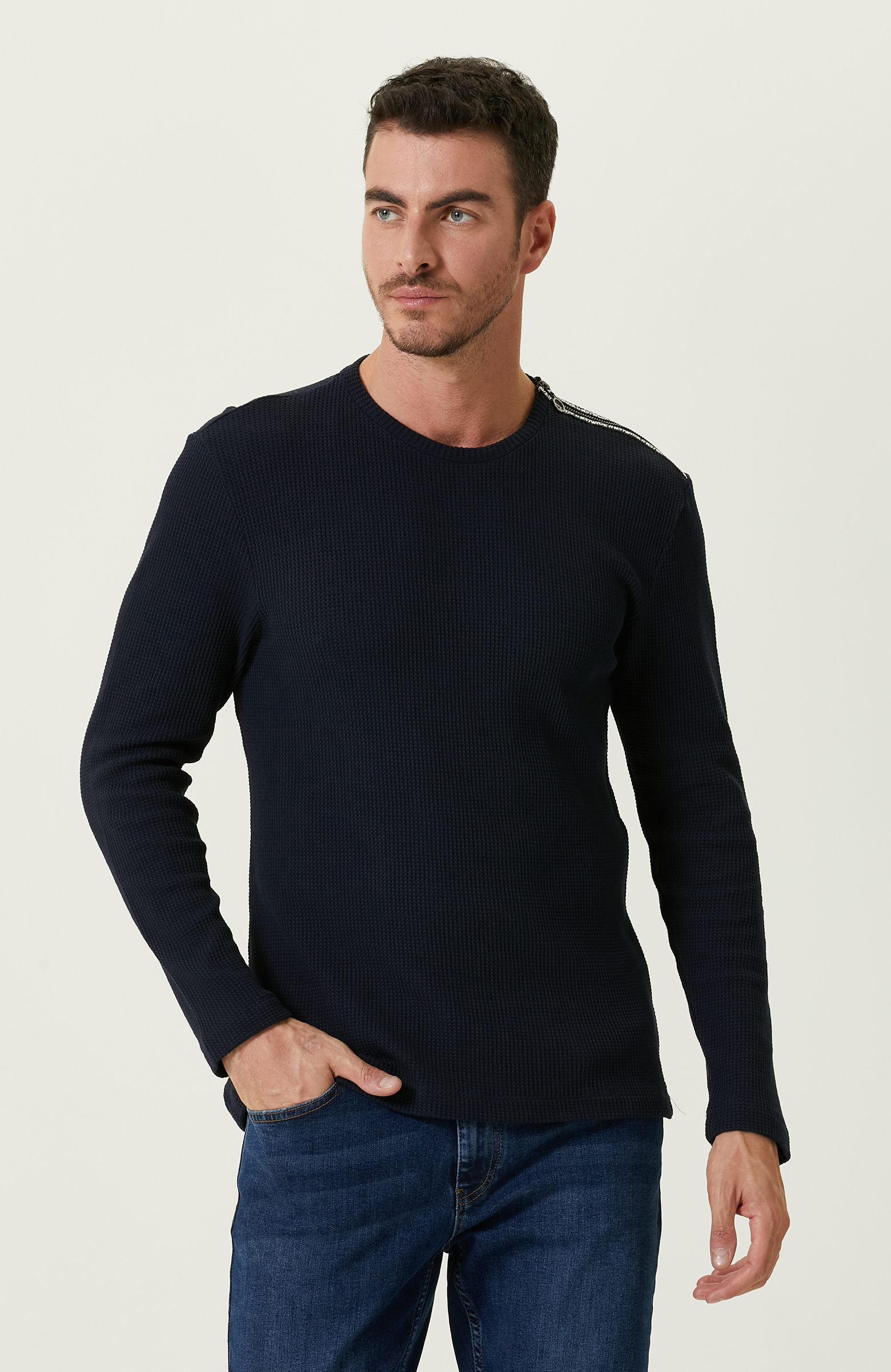 Lacivert Penye Sweatshirt Lacivert Penye Sweatshirt