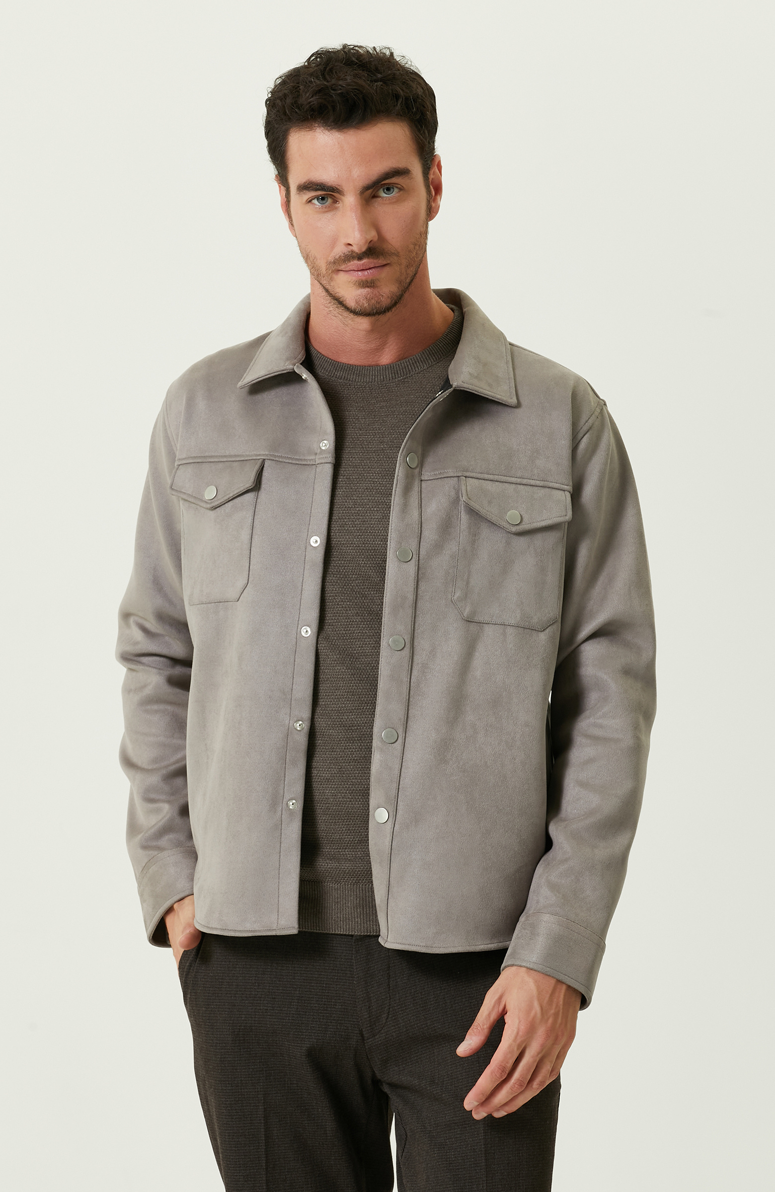 Comfort Fit Gri Gömlek