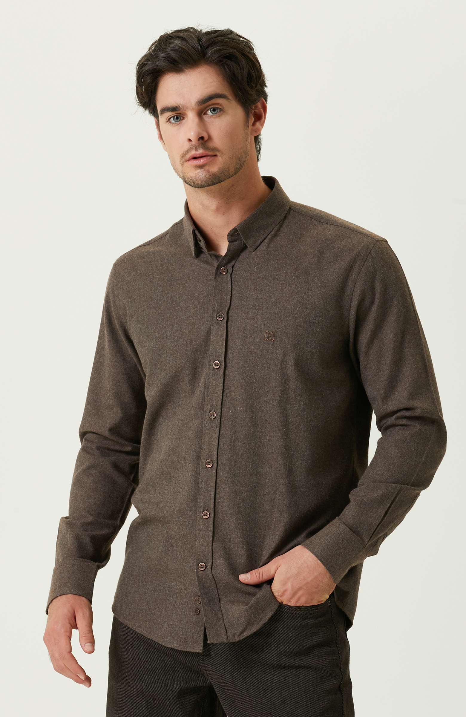 Slim Fit Vizon Gömlek