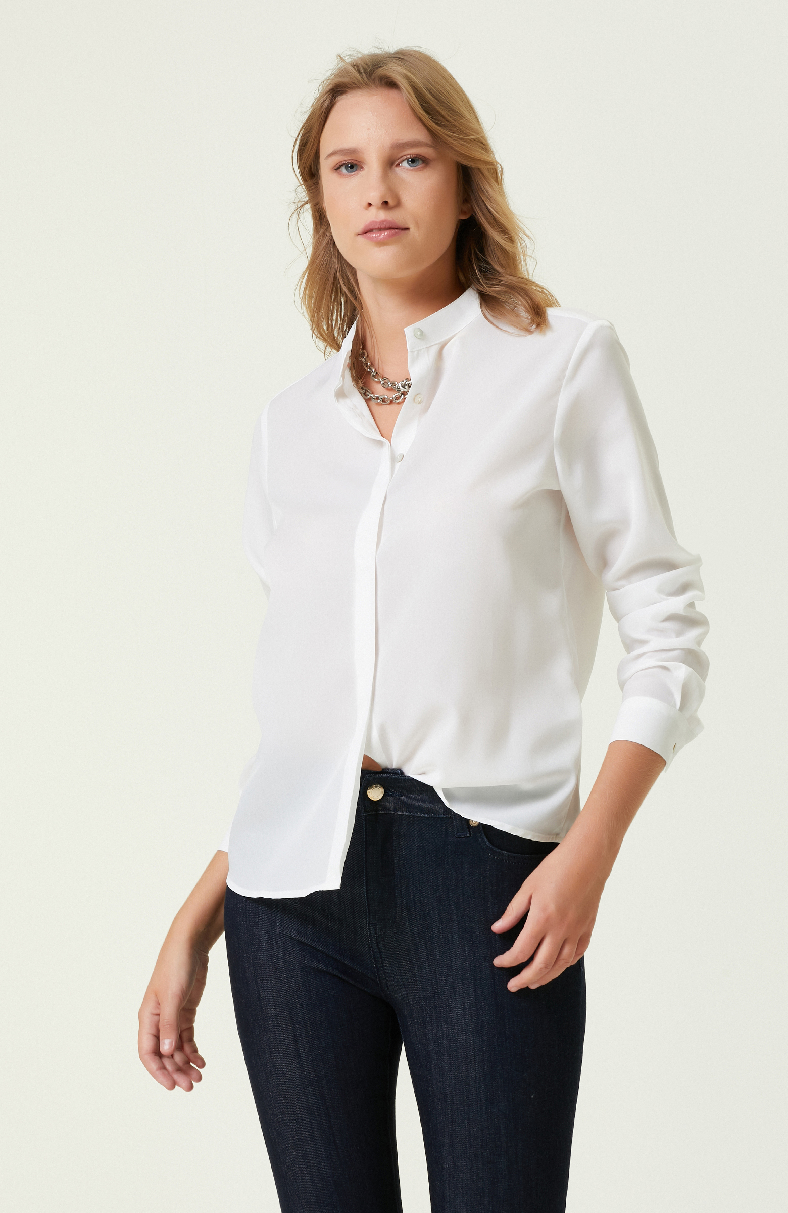 Basic Fit Ekru Gömlek Basic Fit Ekru Gömlek