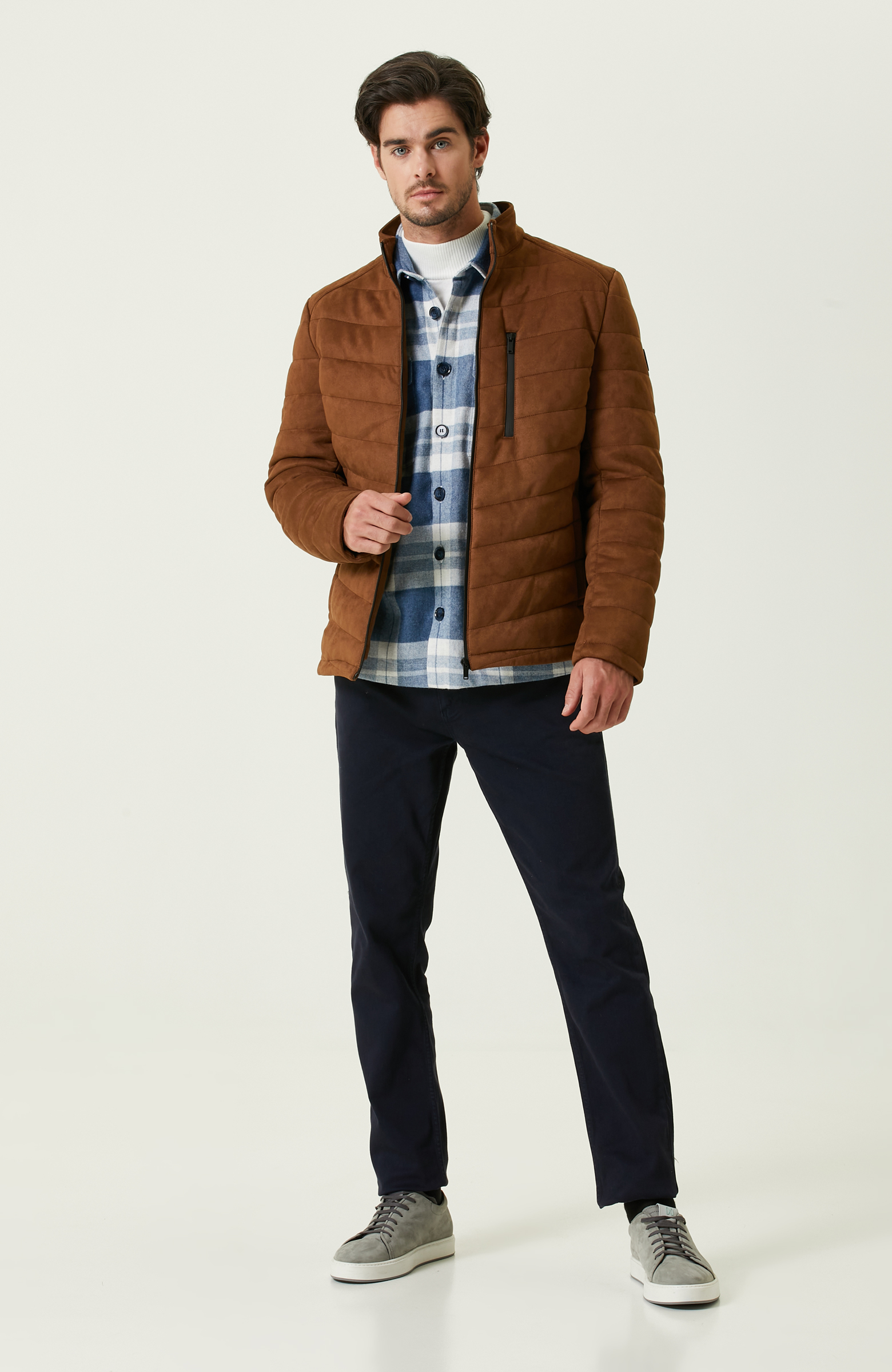 Slim Fit Lacivert Casual Pantolon