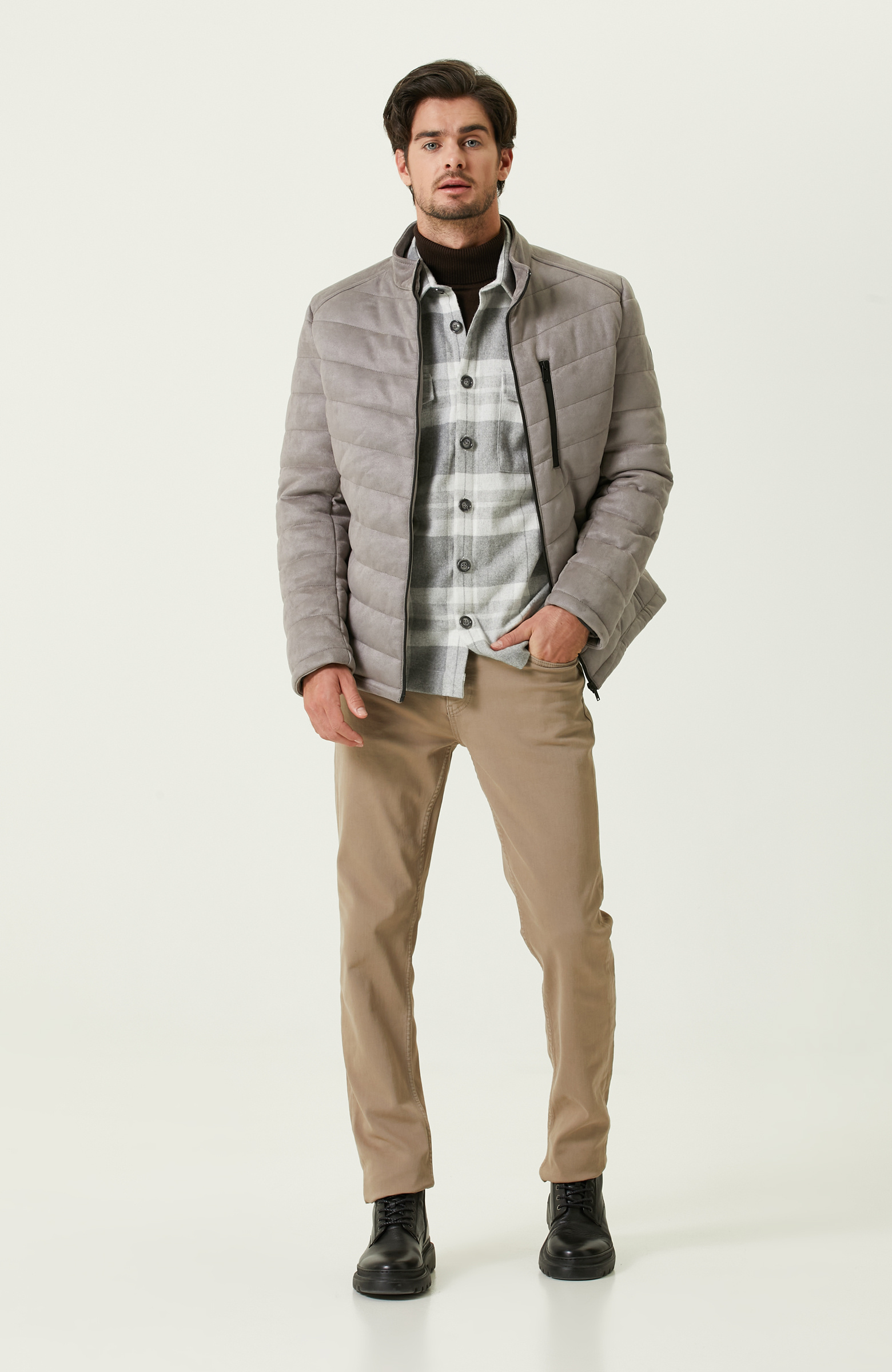 Slim Fit Vizon Casual Pantolon