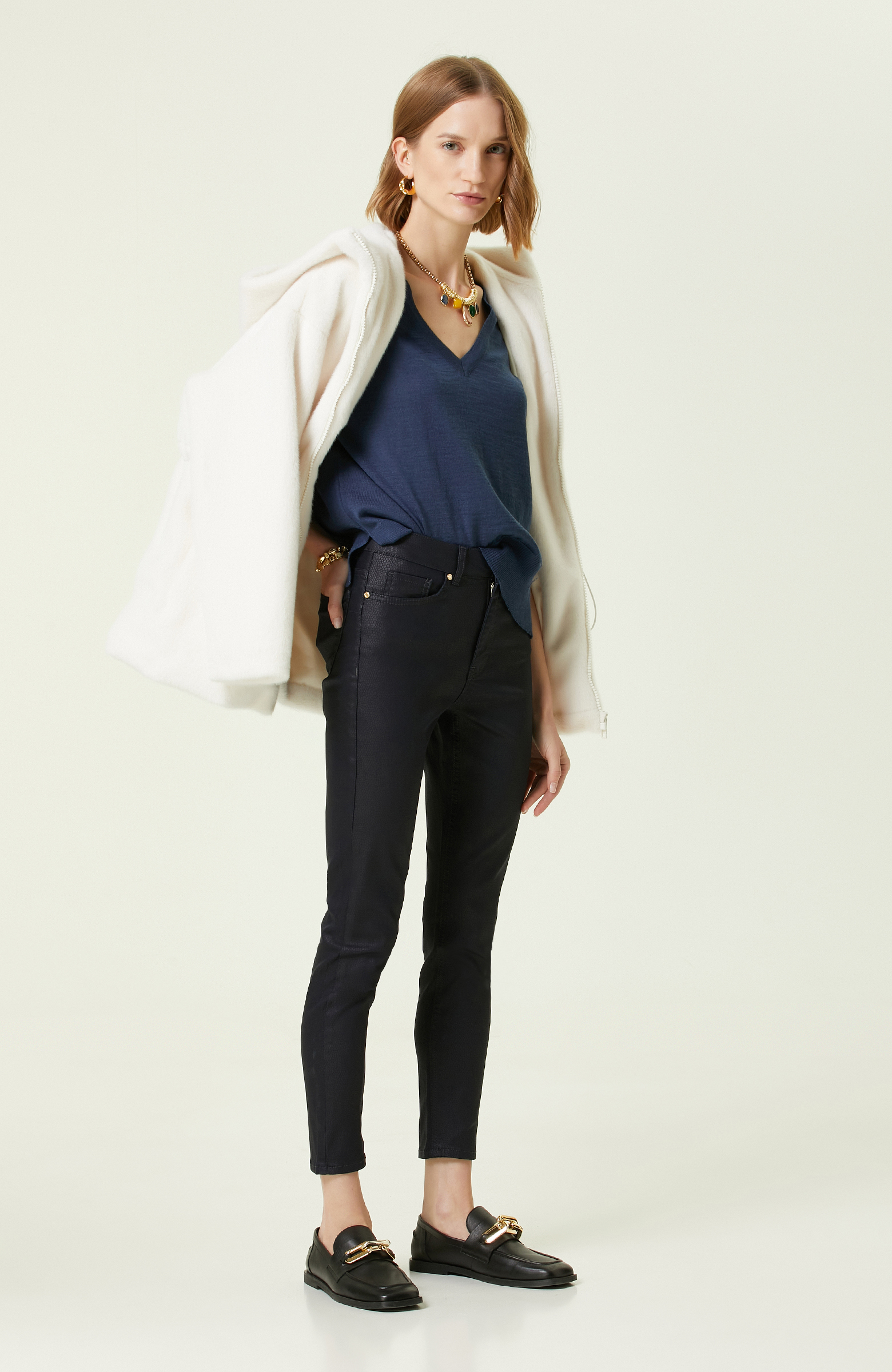 Skinny Fit Lacivert Casual Pantolon Skinny Fit Lacivert Casual Pantolon