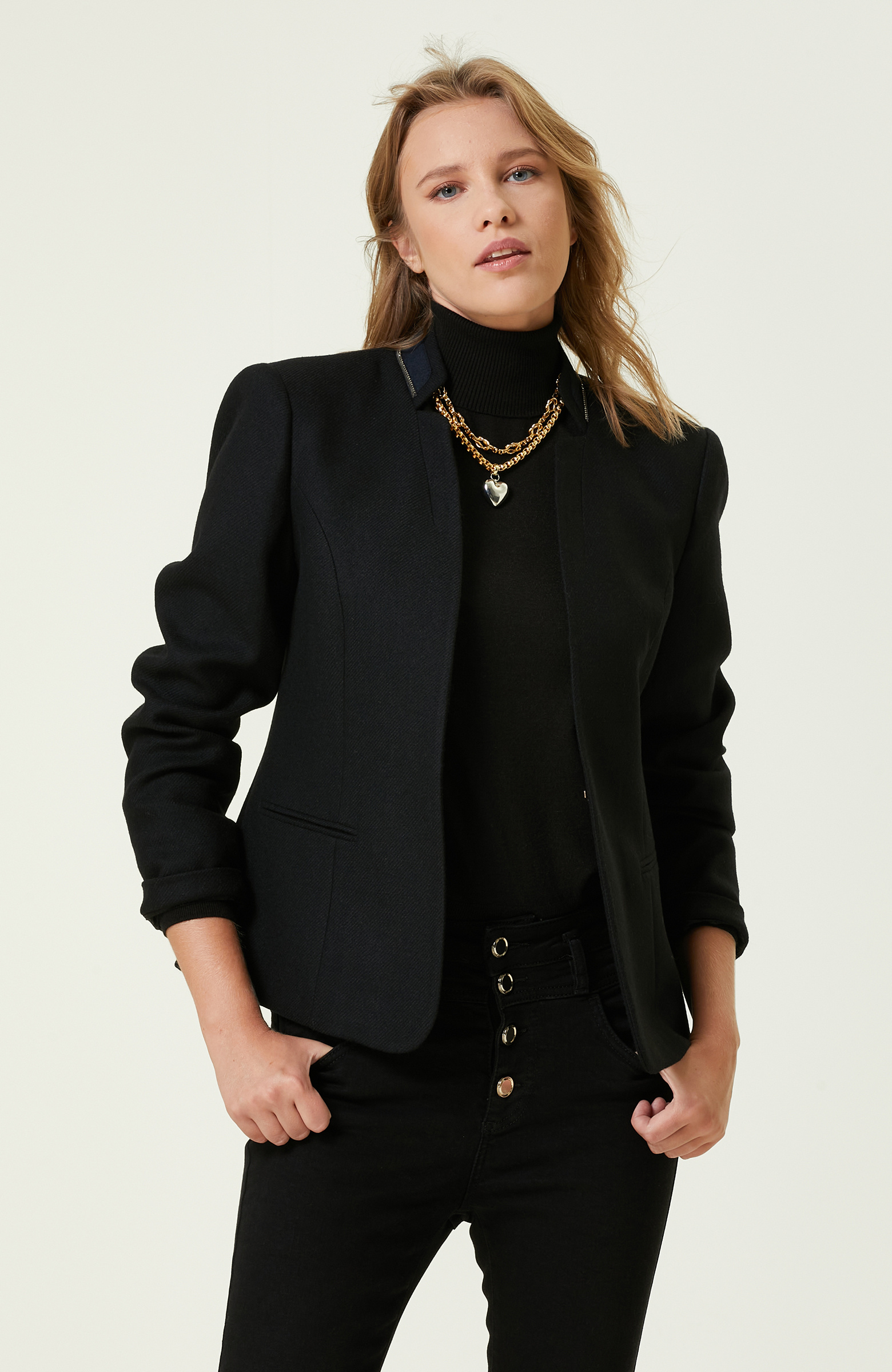 Slim Fit Siyah Ceket