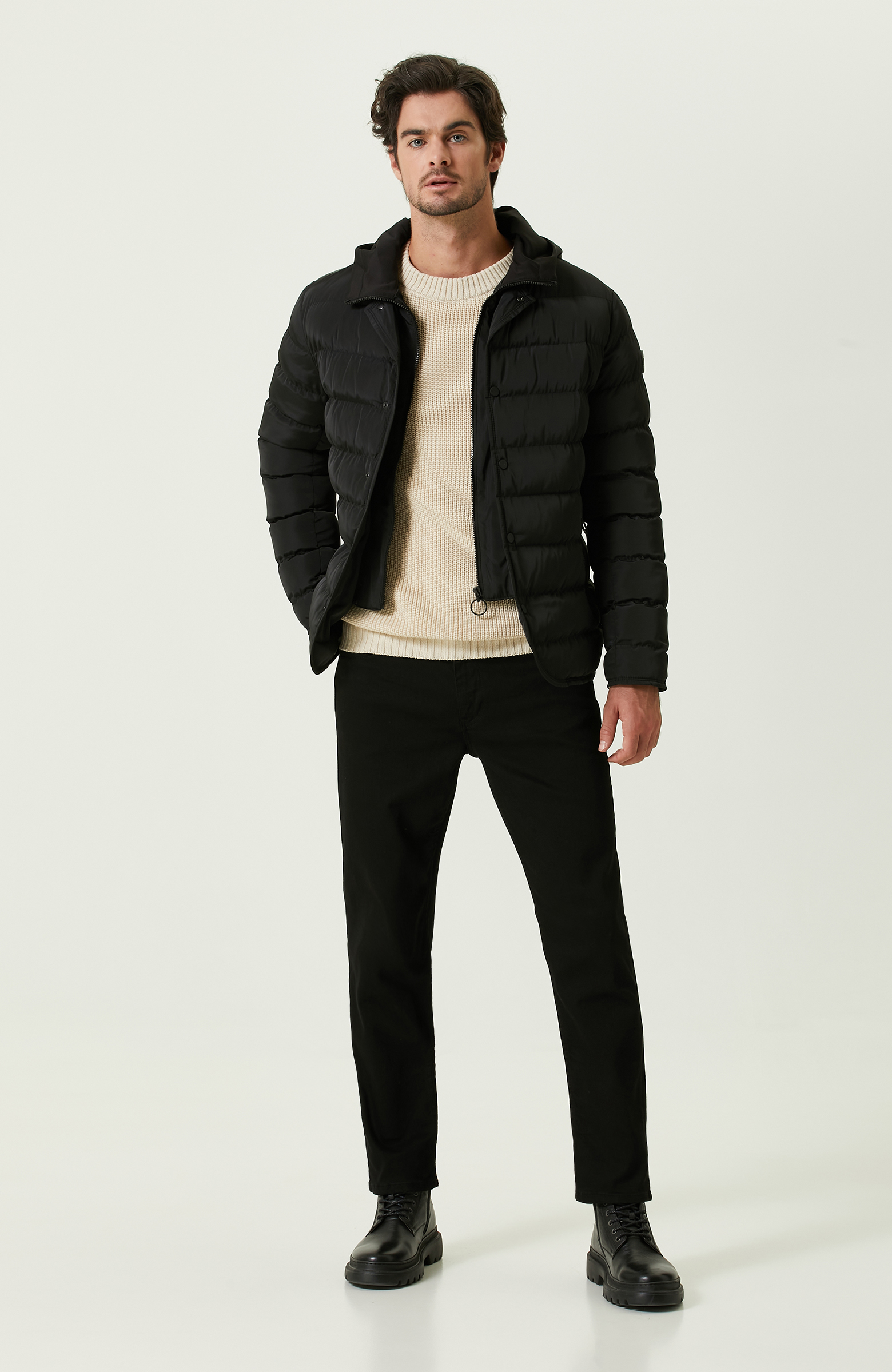 Slim Fit Siyah Denim Pantolon