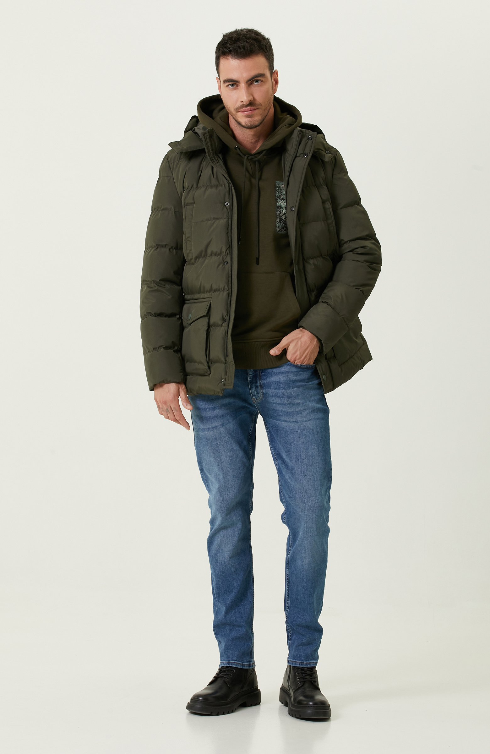 Slim Fit Açık Lacivert Denim Pantolon