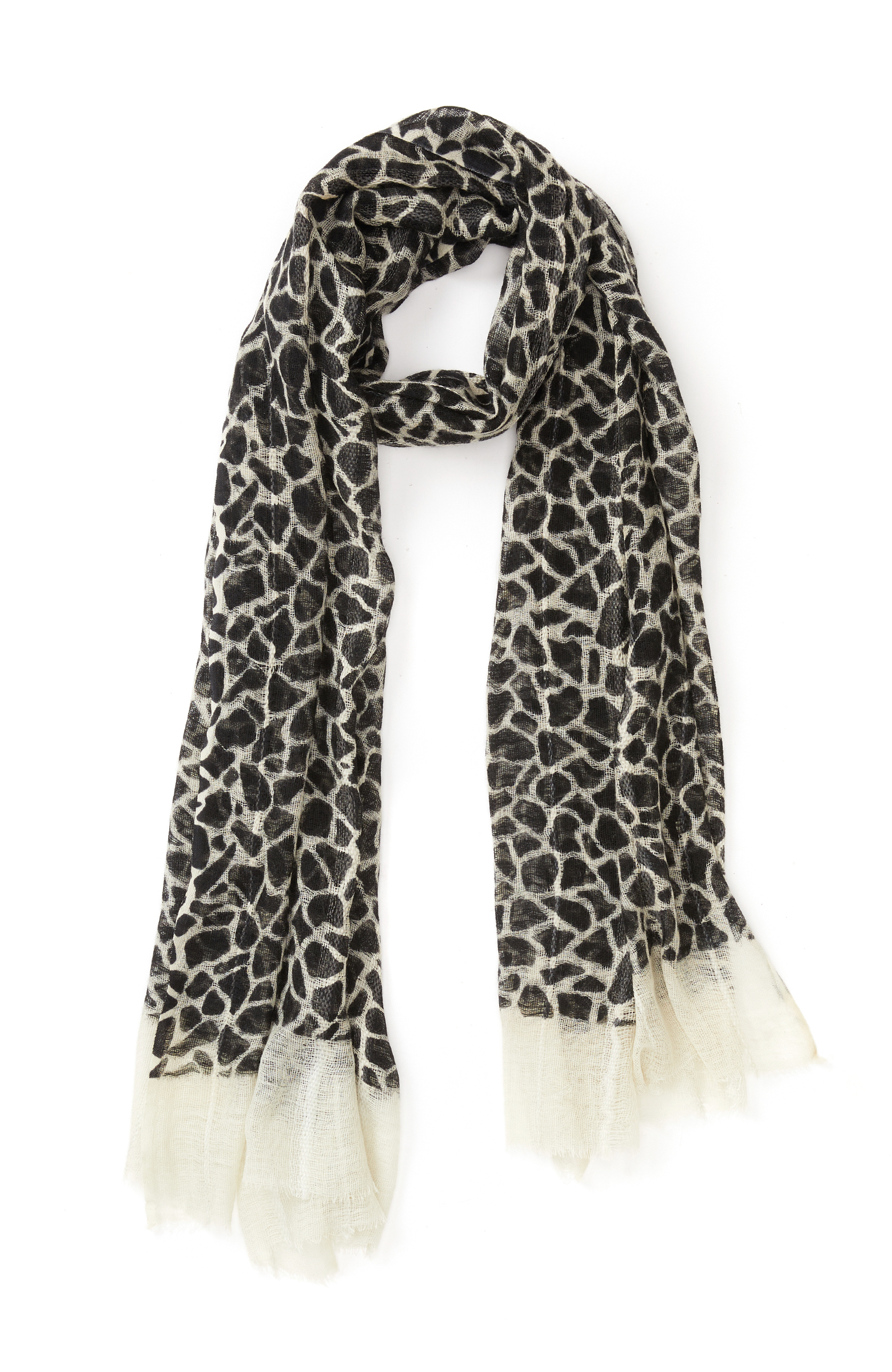 Siyah Beyaz Desenli Kadın Yün Şal Siyah Beyaz Desenli Kadın Yün Şal