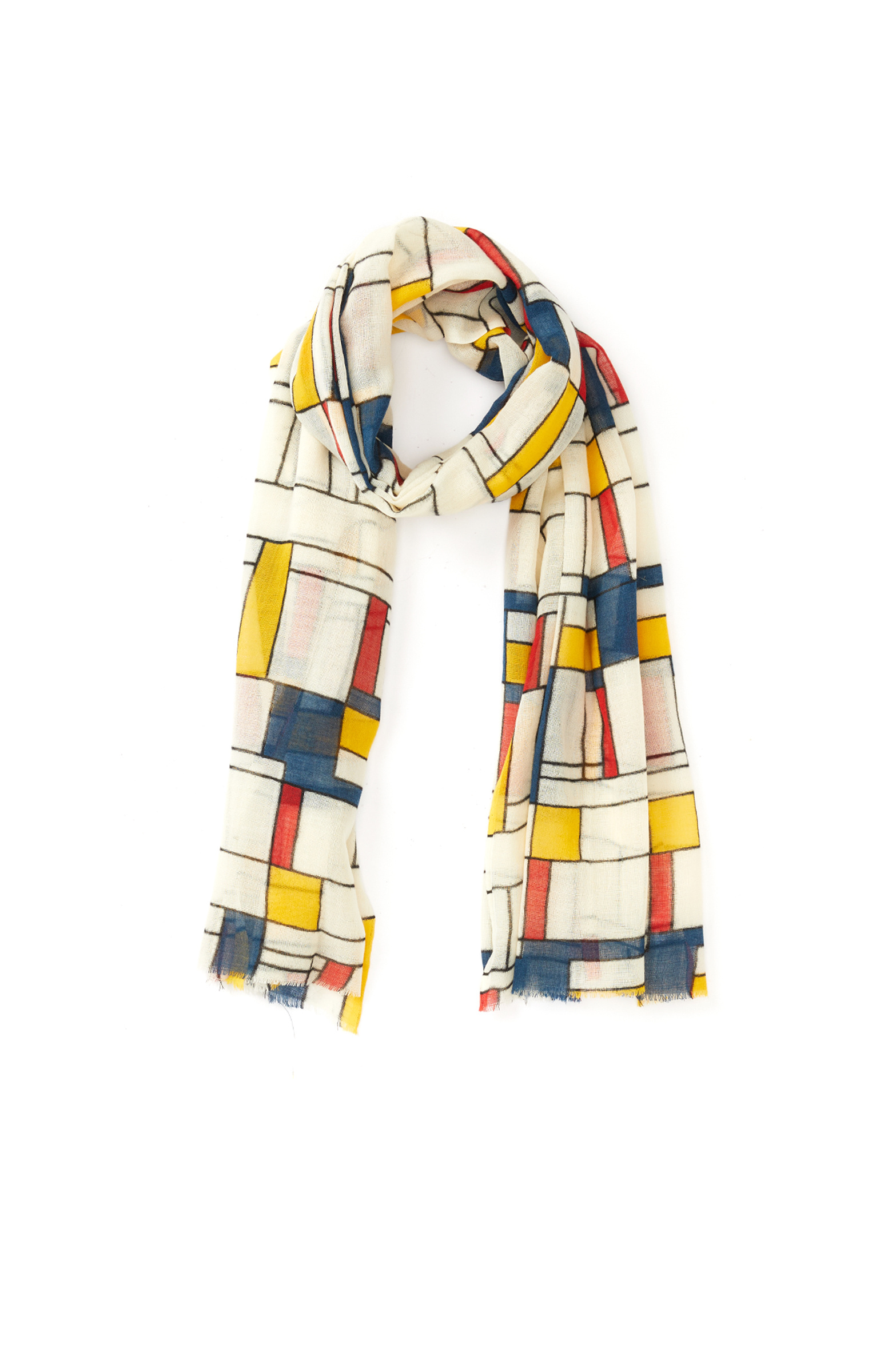 Renkli Desenli Kadın Yün Şal