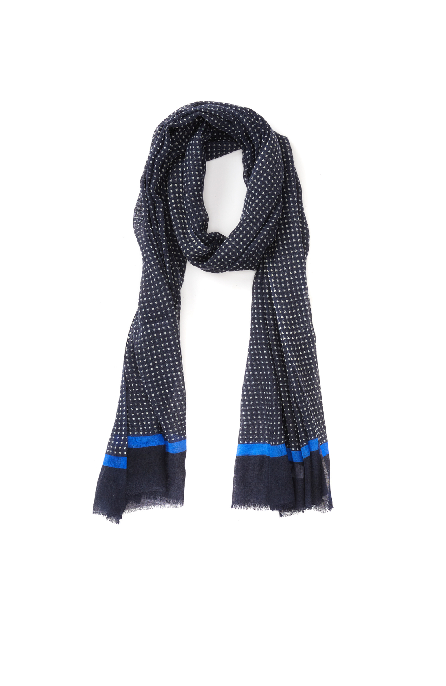 Lacivert Erkek Yün Şal