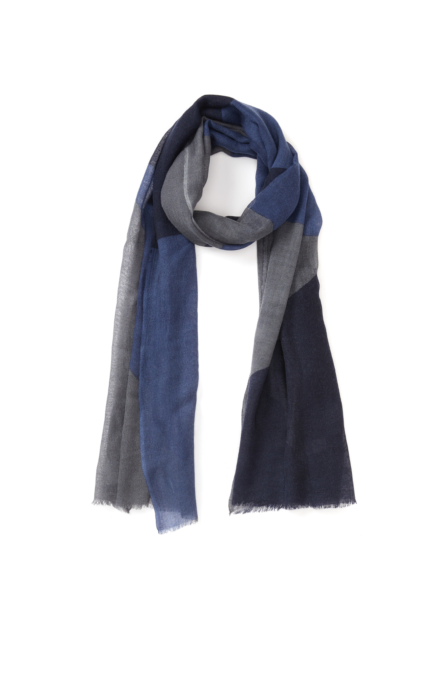 Lacivert Erkek Yün Şal