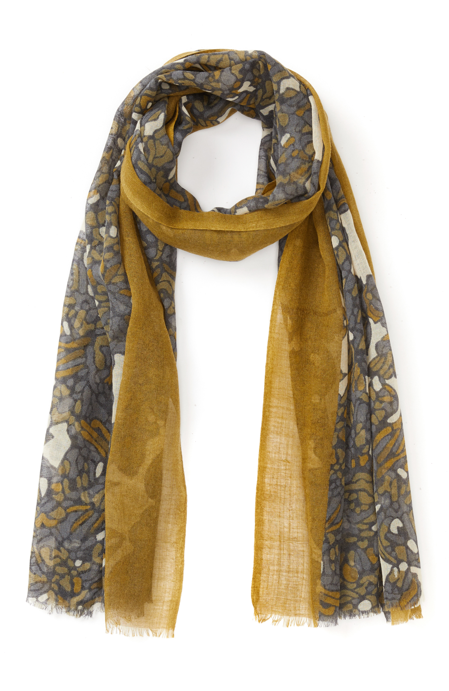 Haki Desenli Kadın Yün Şal