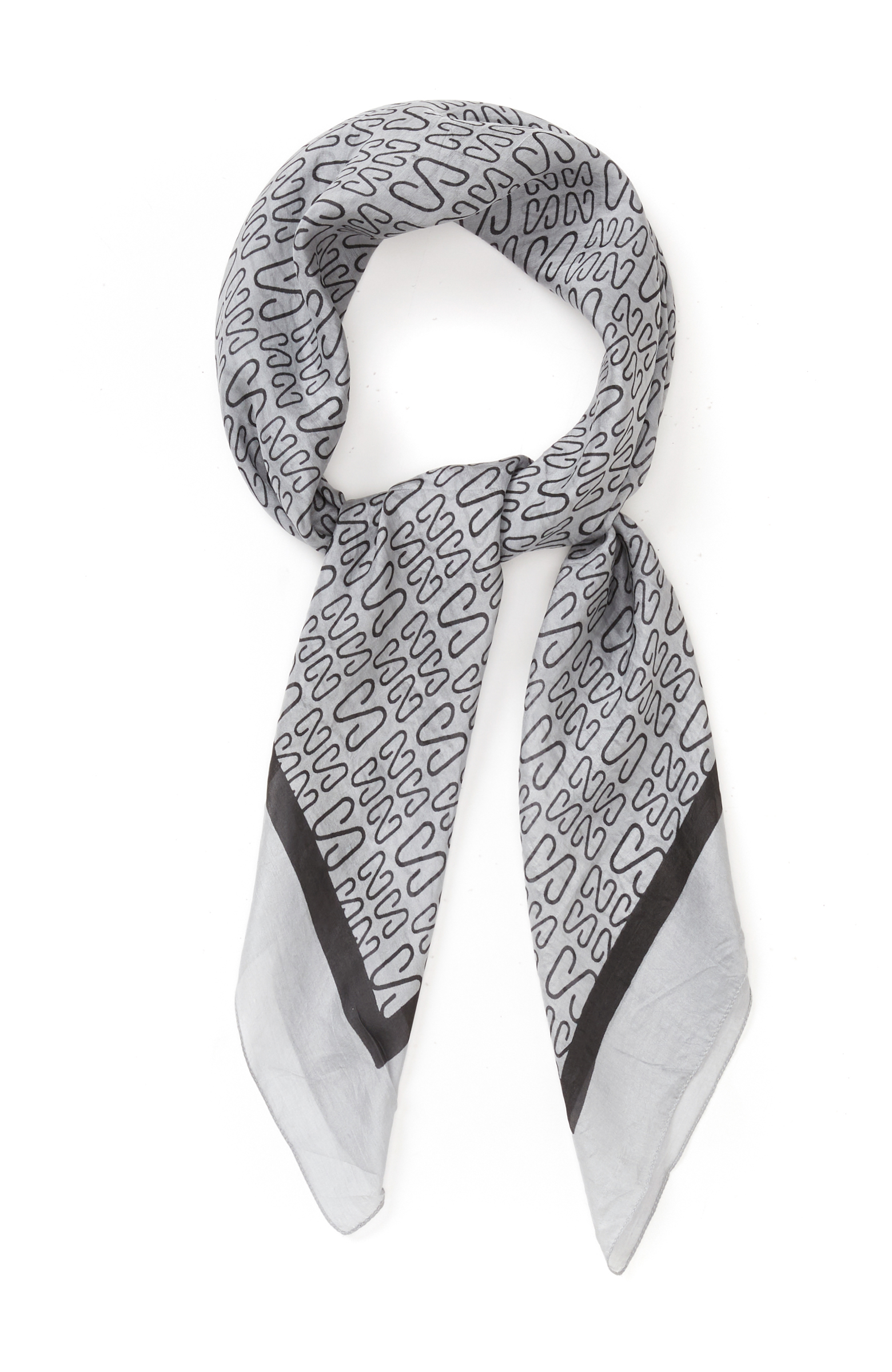 Açık Gri İpek Eşarp