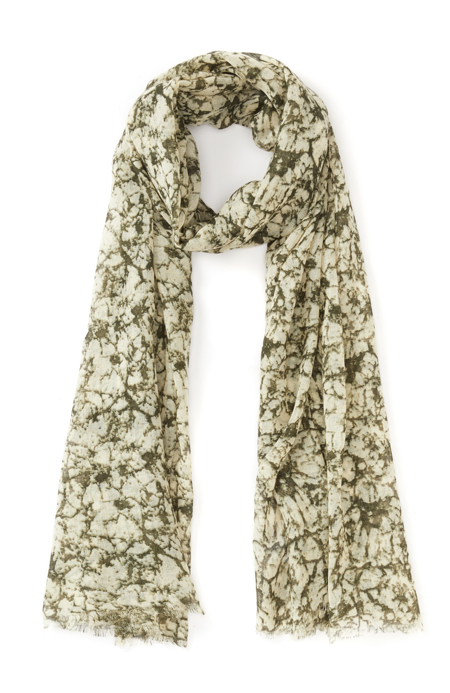 Haki Erkek Yün Şal