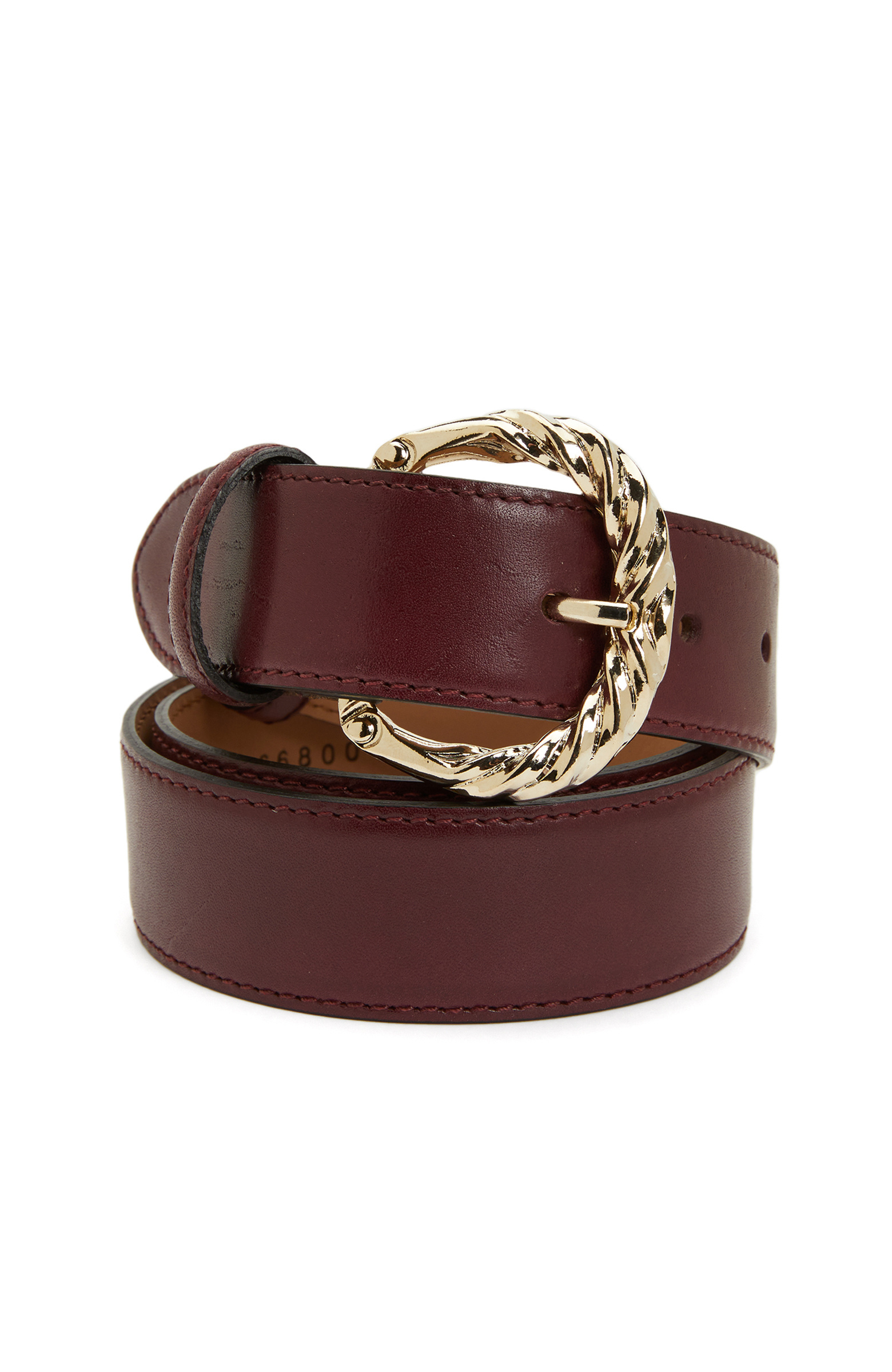 Bordo Kadın Deri Kemer