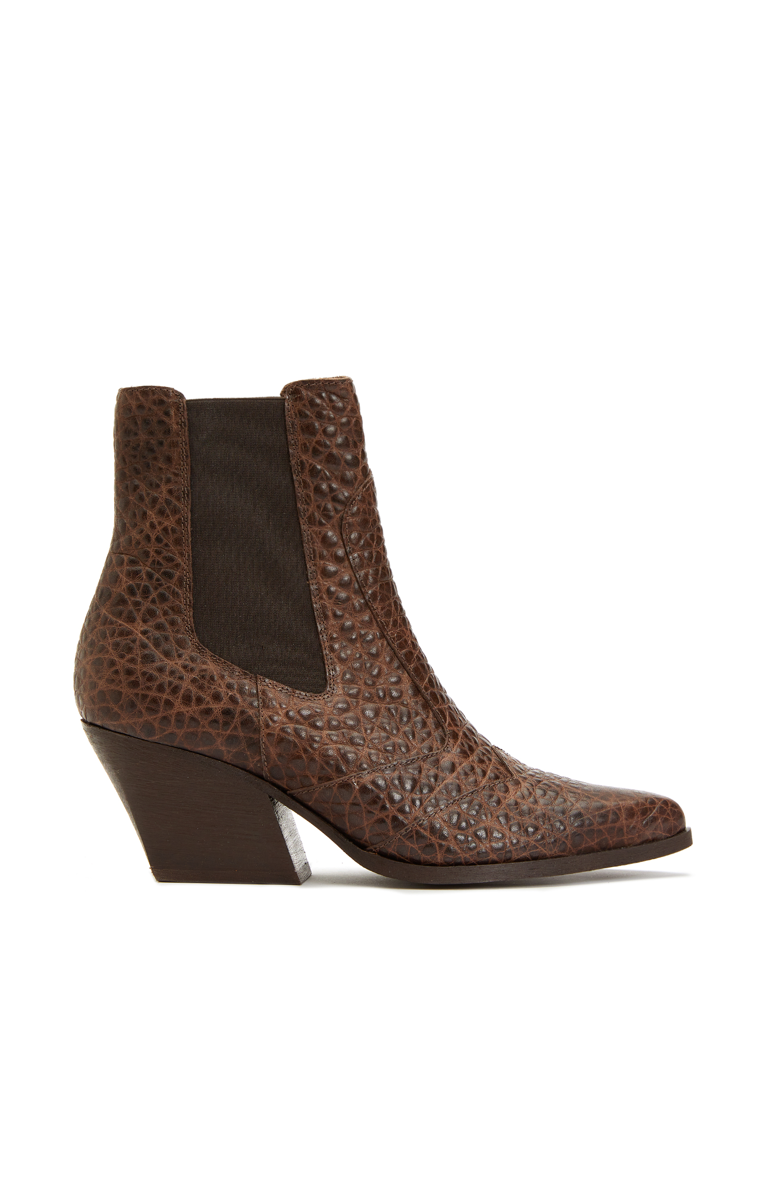 Kahverengi Krokodilli Kadın Deri  Bot