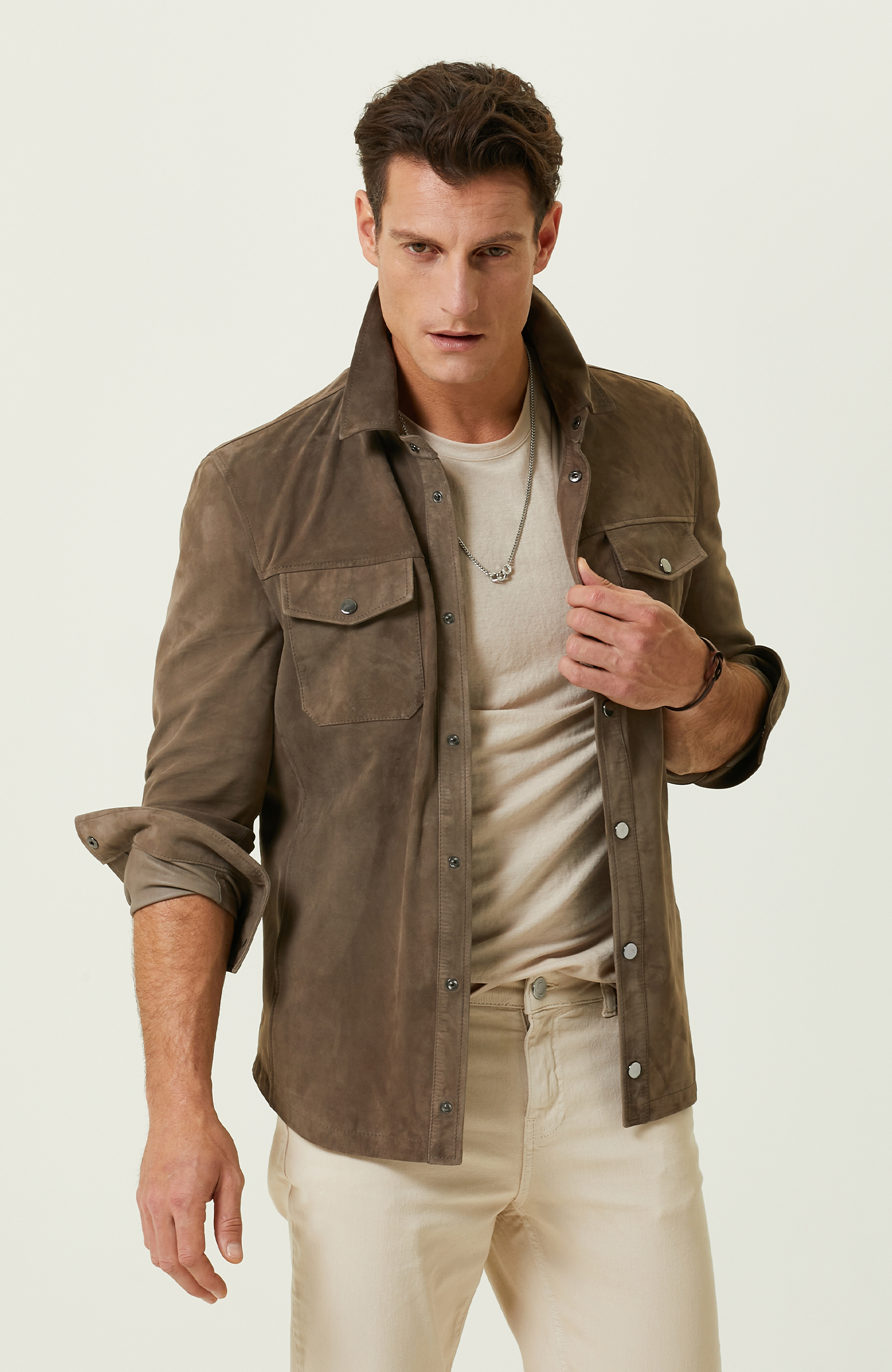 Vizon Deri Gömlek Vizon Deri Gömlek