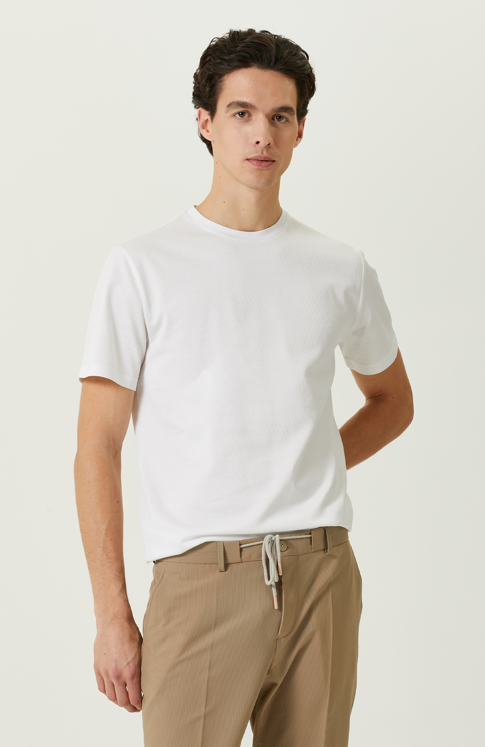 Beyaz Slim Fit Tshirt