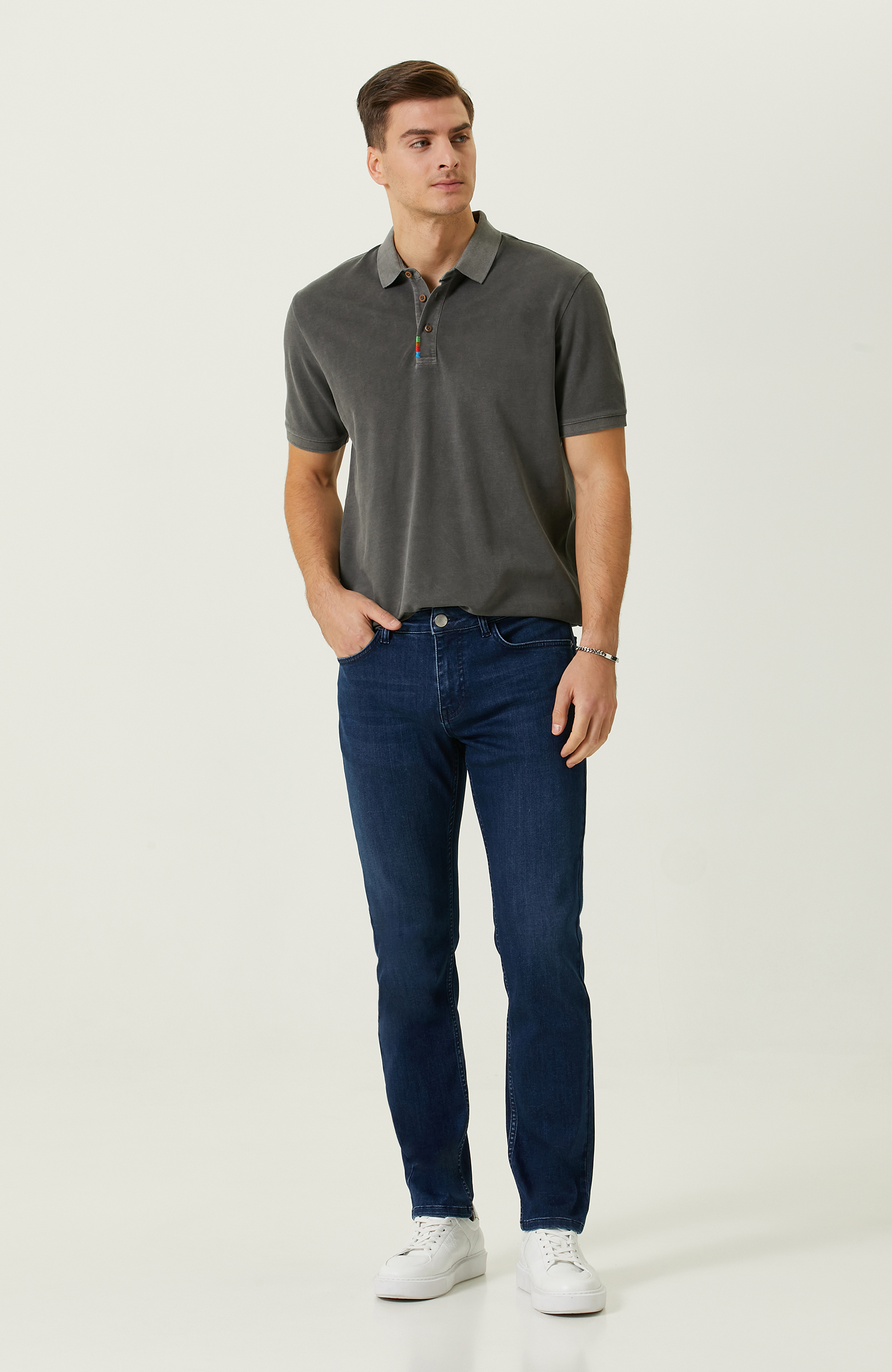 Slim Fit Lacivert 5 Cep Denim Pantolon Slim Fit Lacivert 5 Cep Denim Pantolon