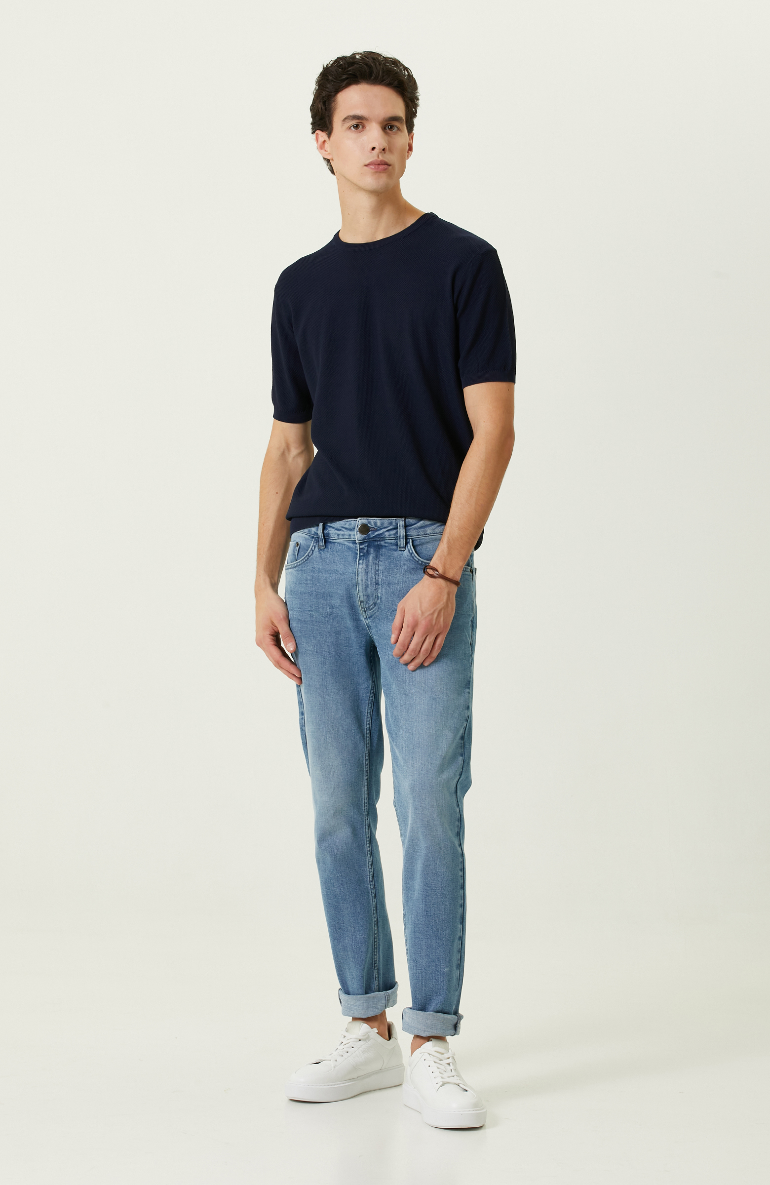 Açık Mavi Slim Fit Denim Pantolon Açık Mavi Slim Fit Denim Pantolon