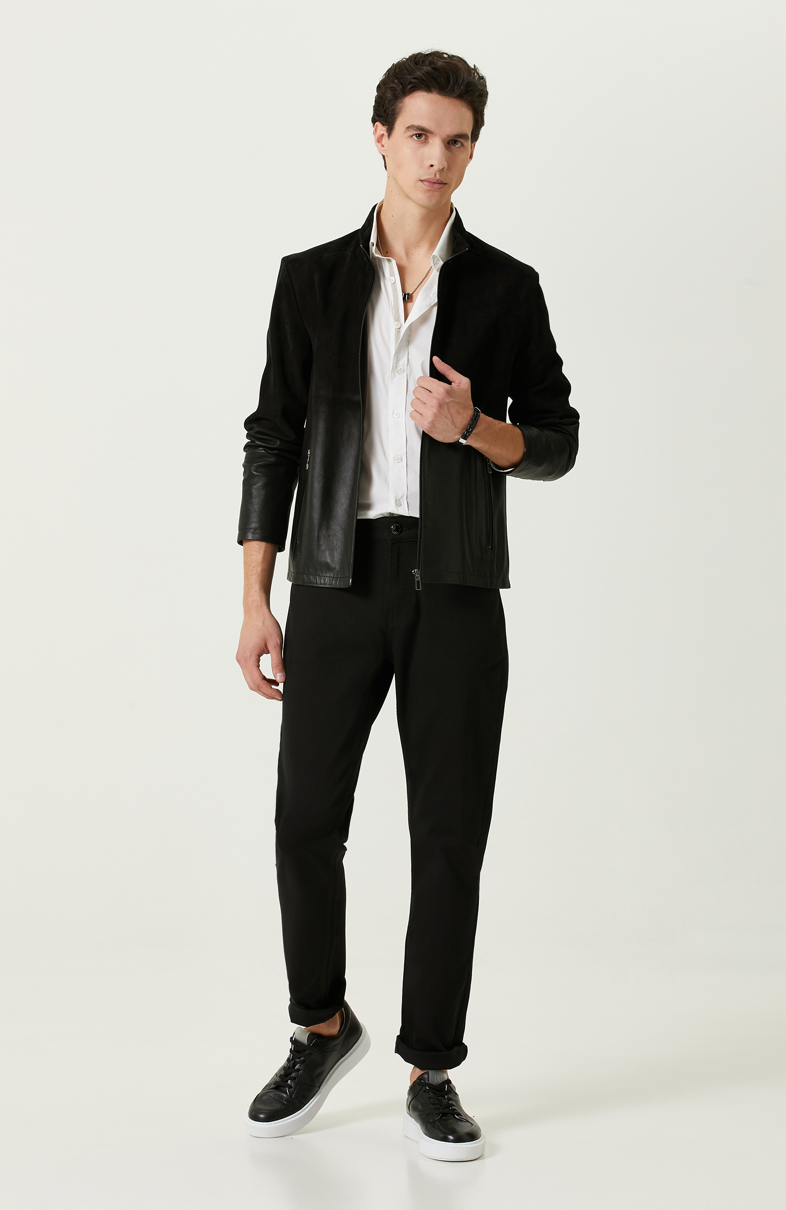 Siyah Slim Fit Denim Pantolon Siyah Slim Fit Denim Pantolon