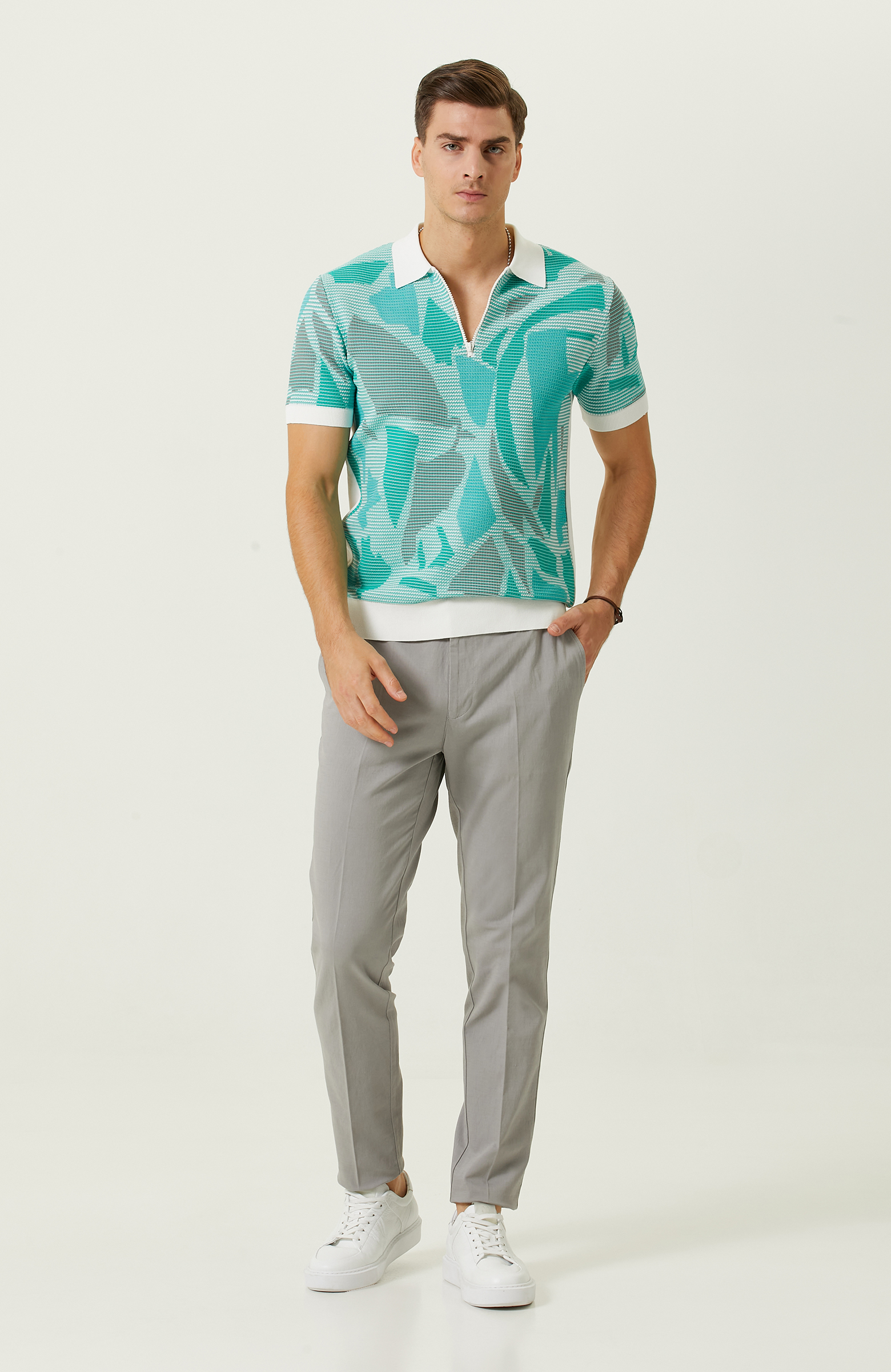Gri Comfort Fit Pantolon Gri Comfort Fit Pantolon