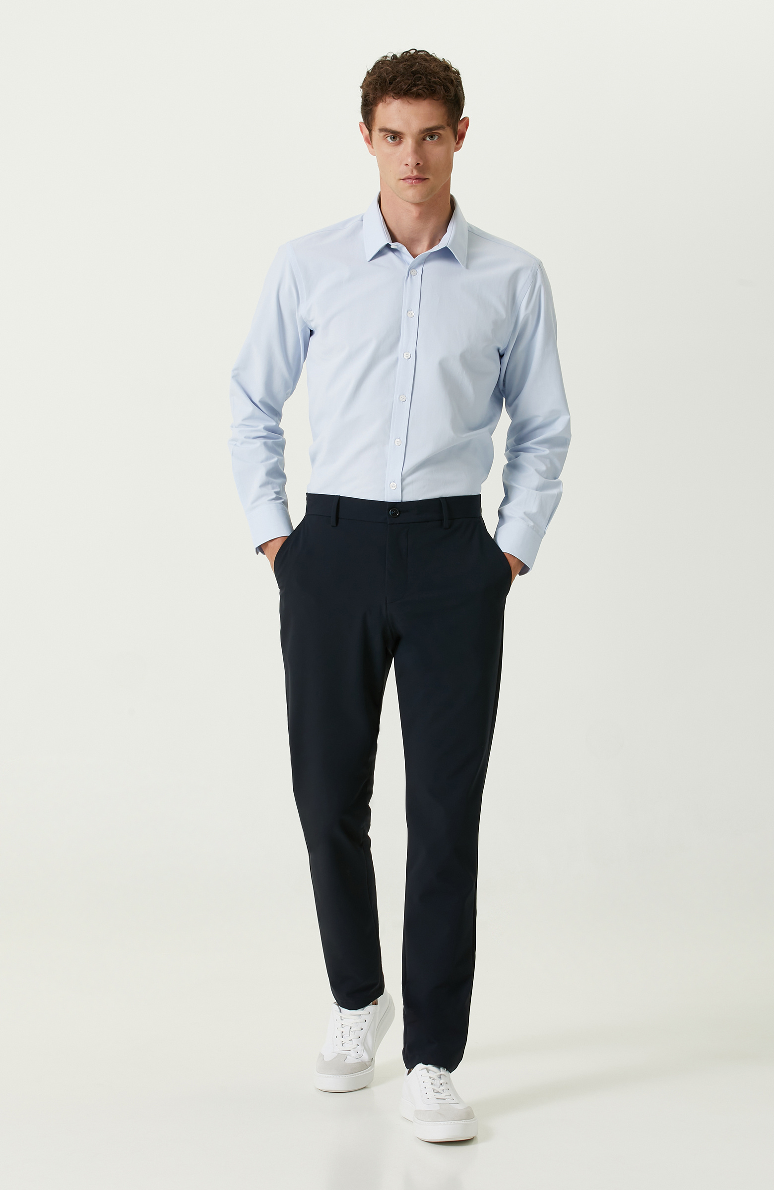 N-Tech Lacivert Düz Paça Jogger Fit Pantolon