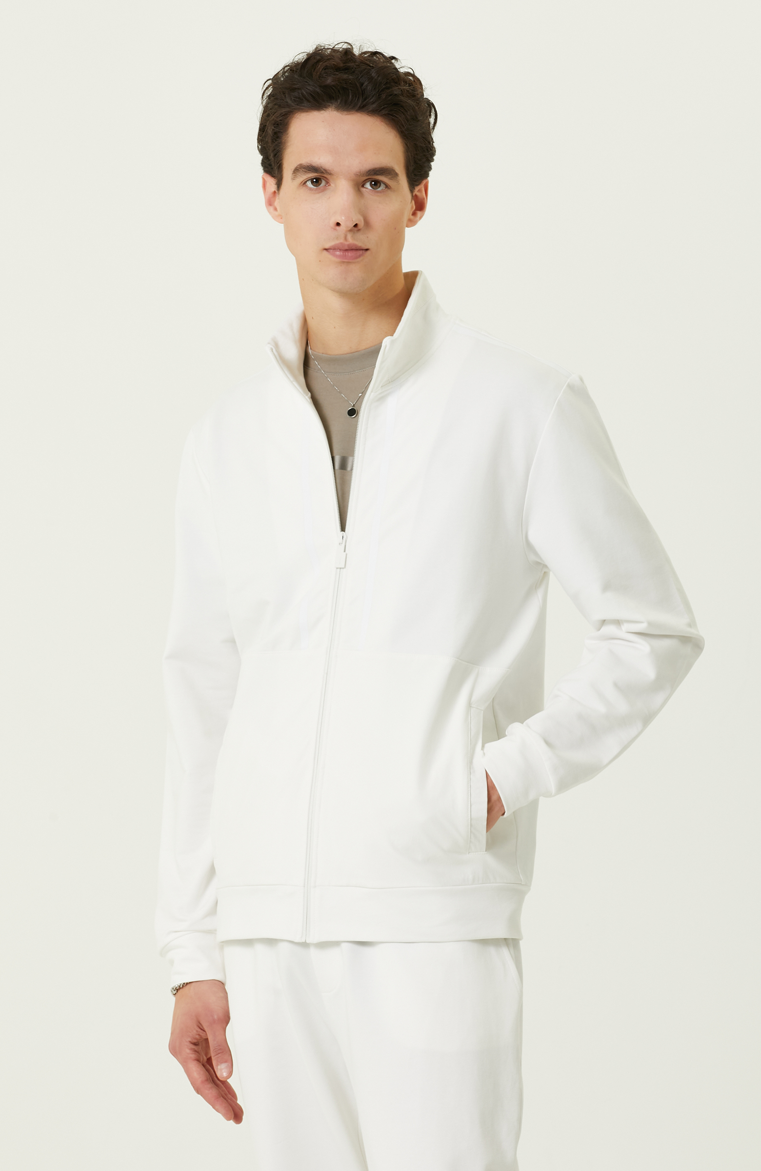 Ekru Slim Fit Sweatshirt Ekru Slim Fit Sweatshirt