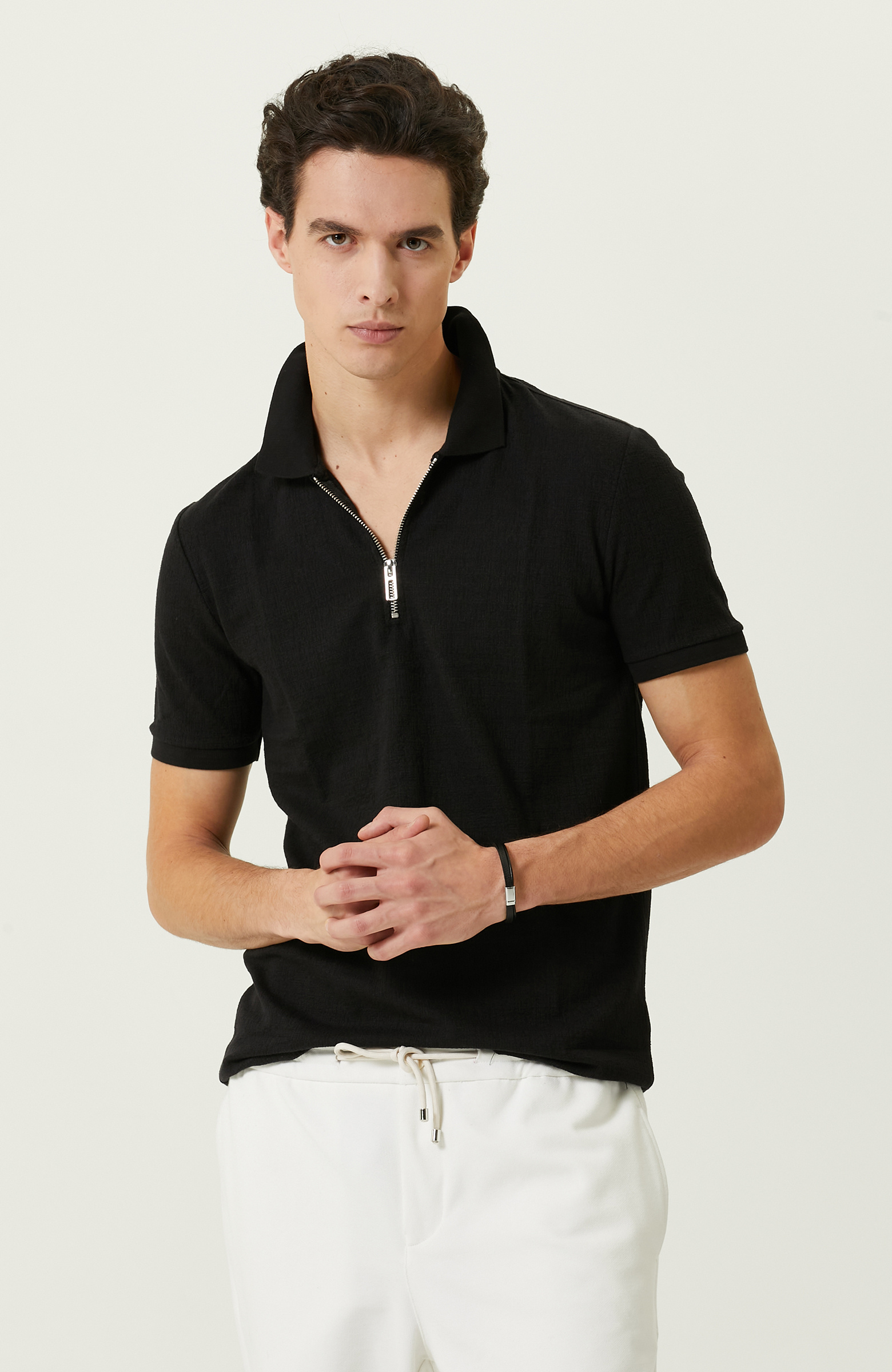 Siyah Polo Yaka T-Shirt