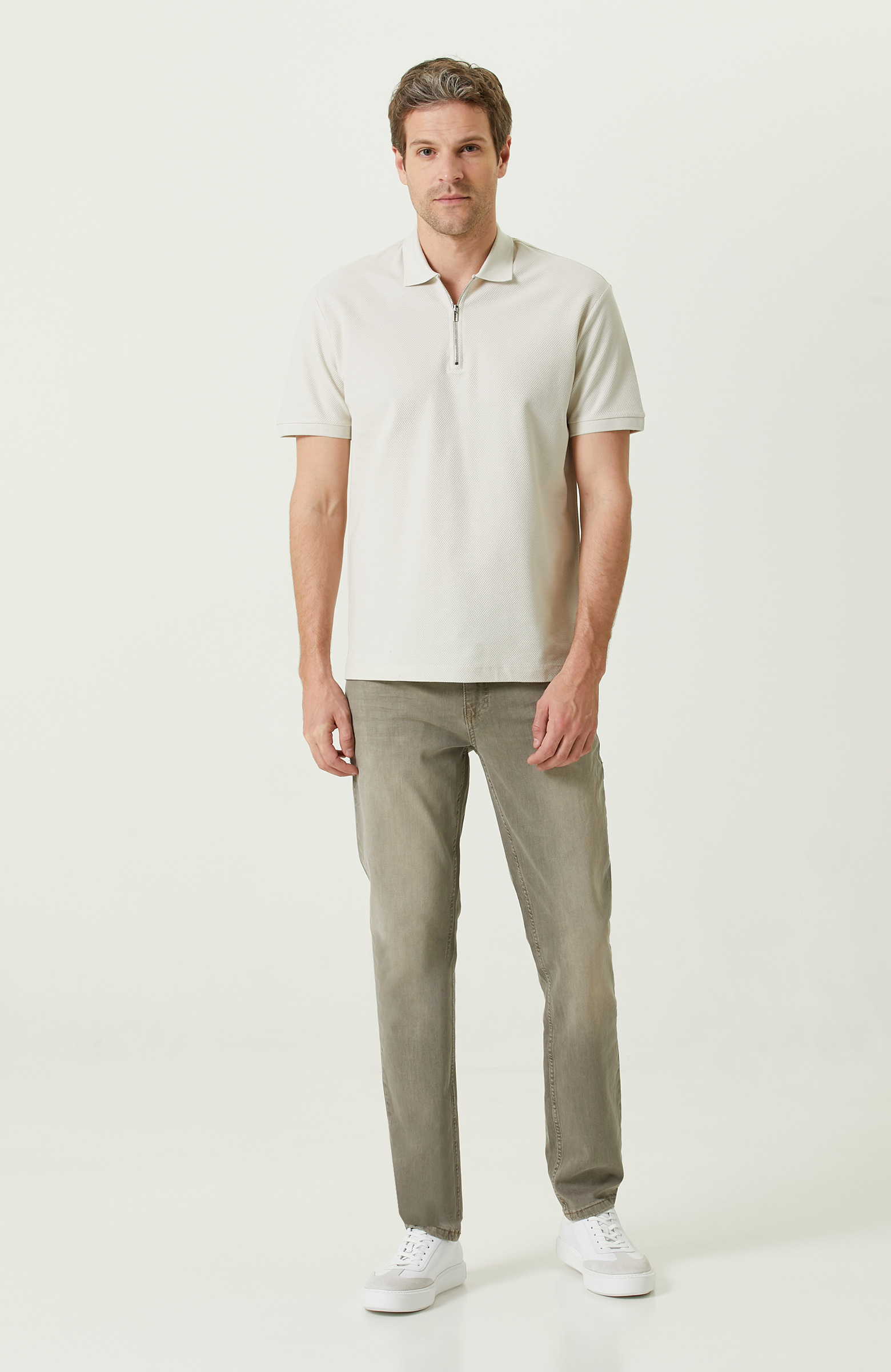 Vizon Normal Bel Denim Pantolon