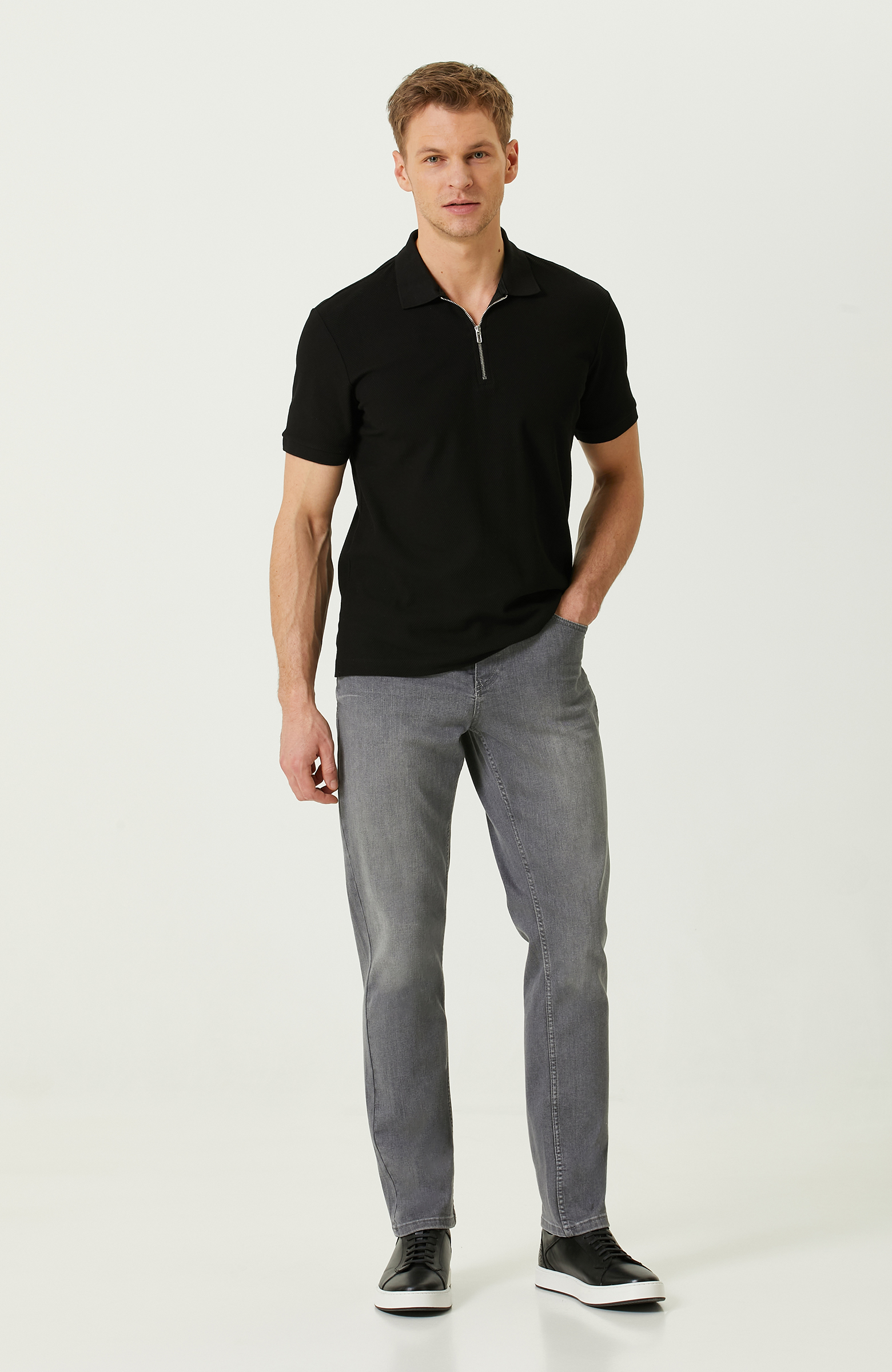 Gri Denim Pantolon Gri Denim Pantolon